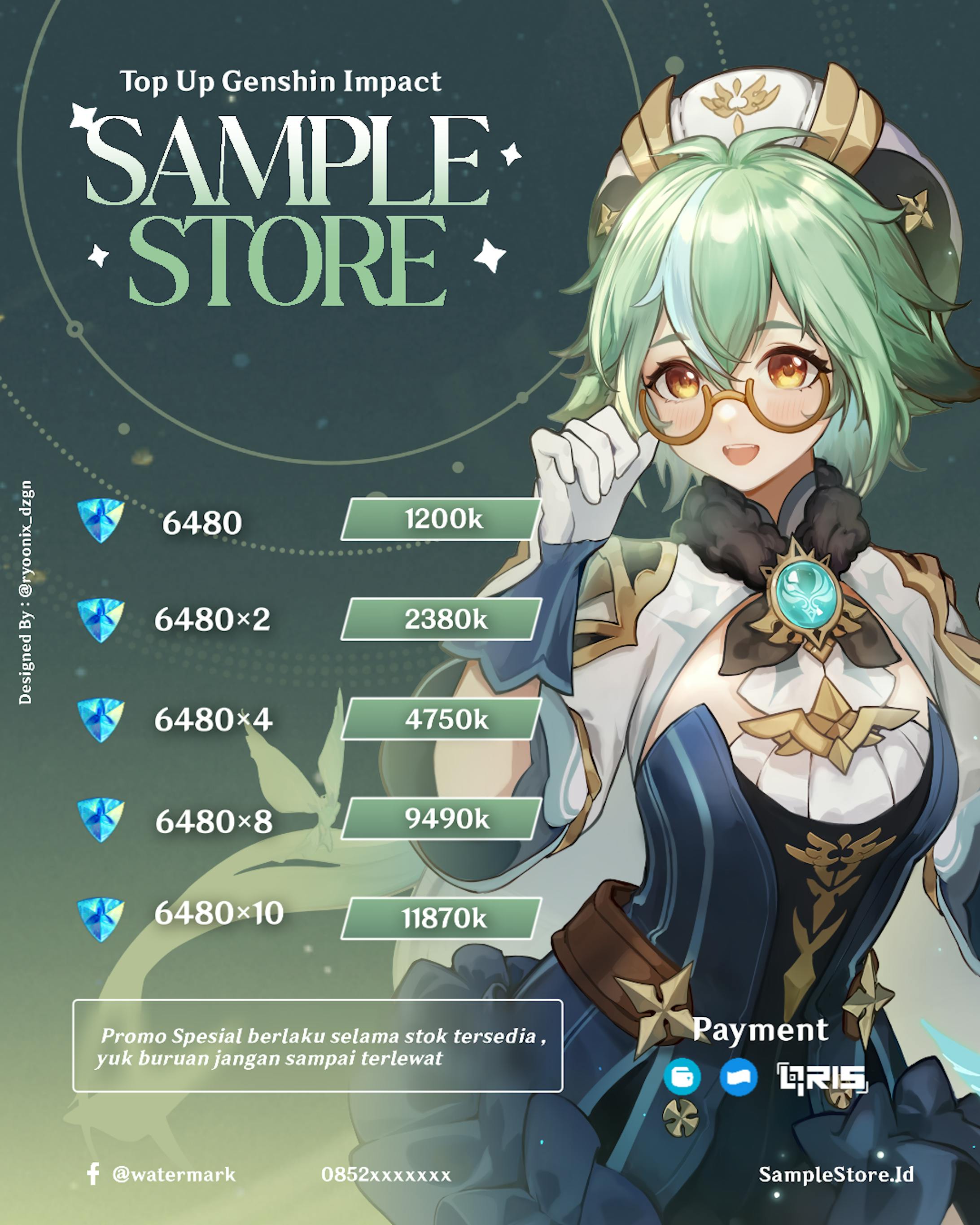 Shop Card pricelist design by Ryo RyooNix