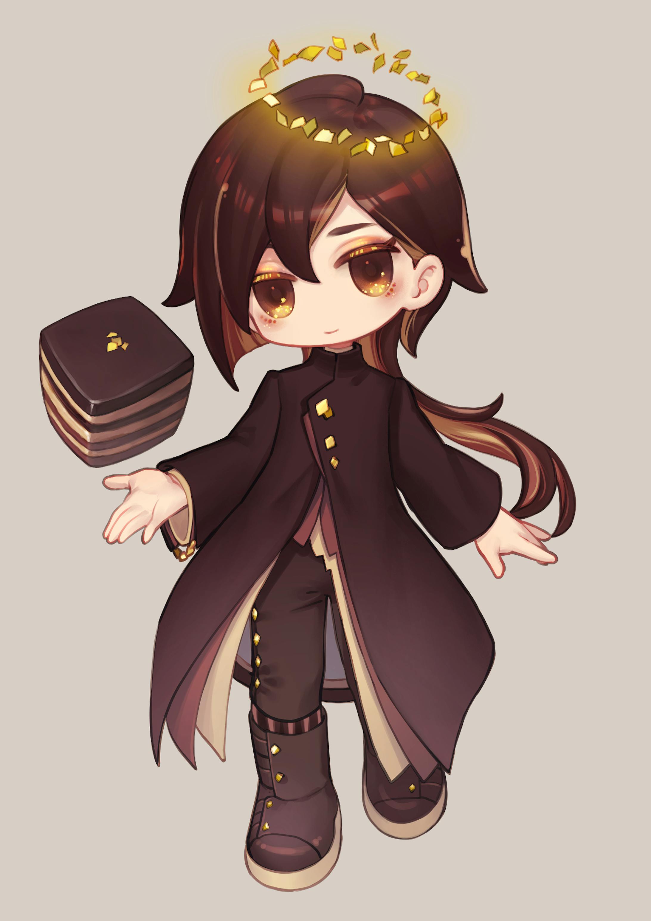 chibi style1-chocolate cake