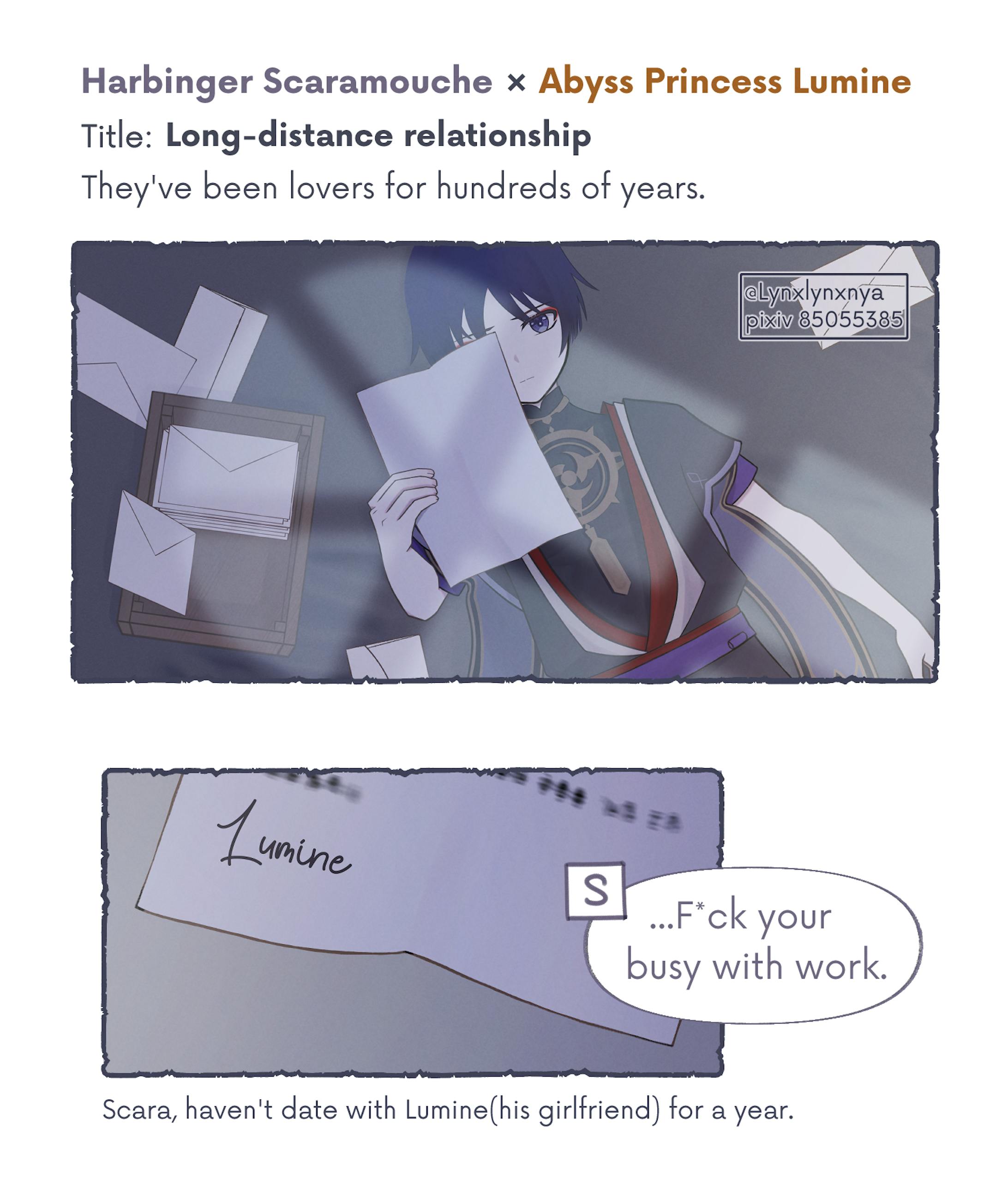 Long-distance relationship【Scaralumi】rkgk