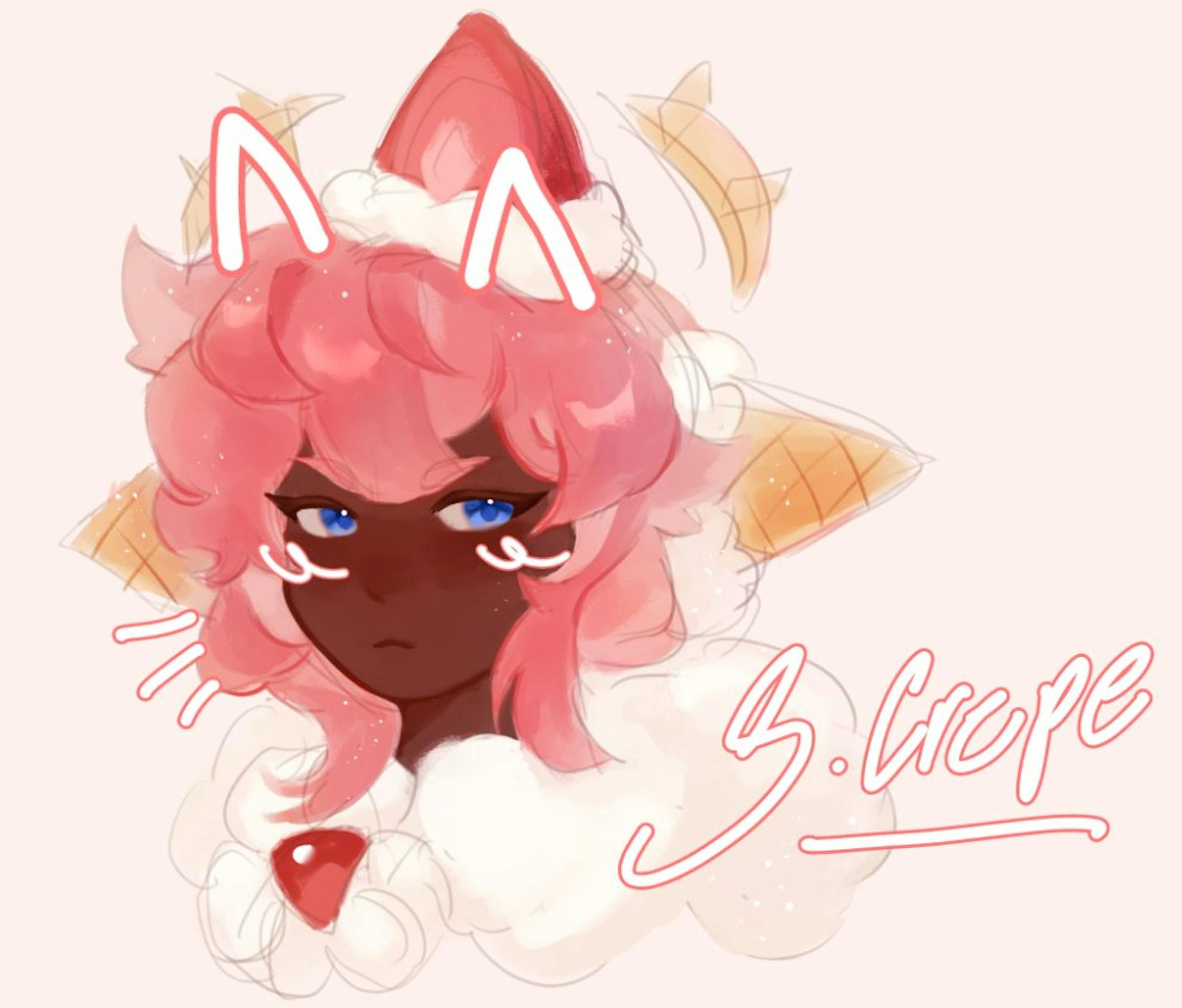 Strawberry Crepe Cookie