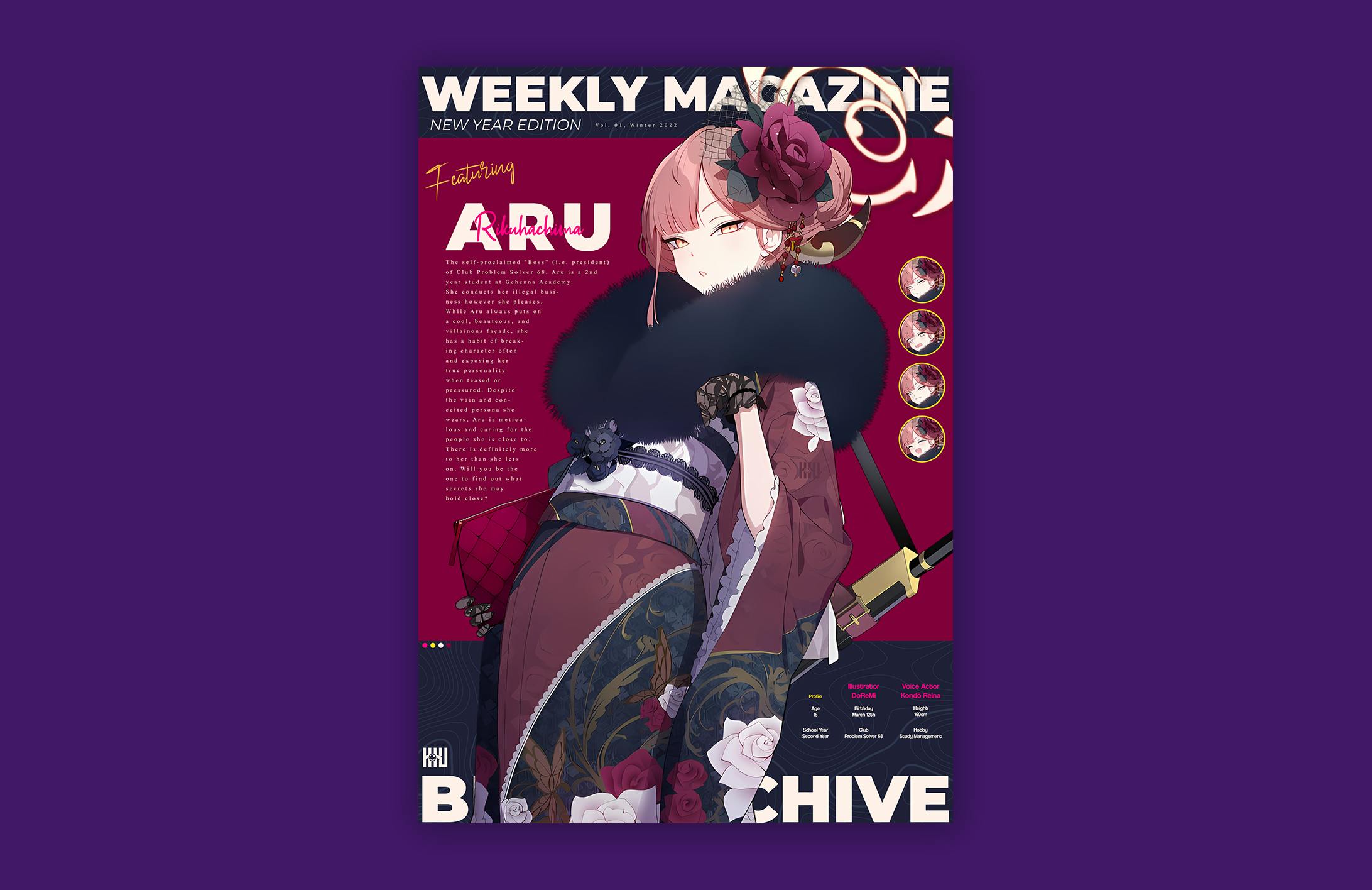 Rikuhachima Aru Blue Archive Poster