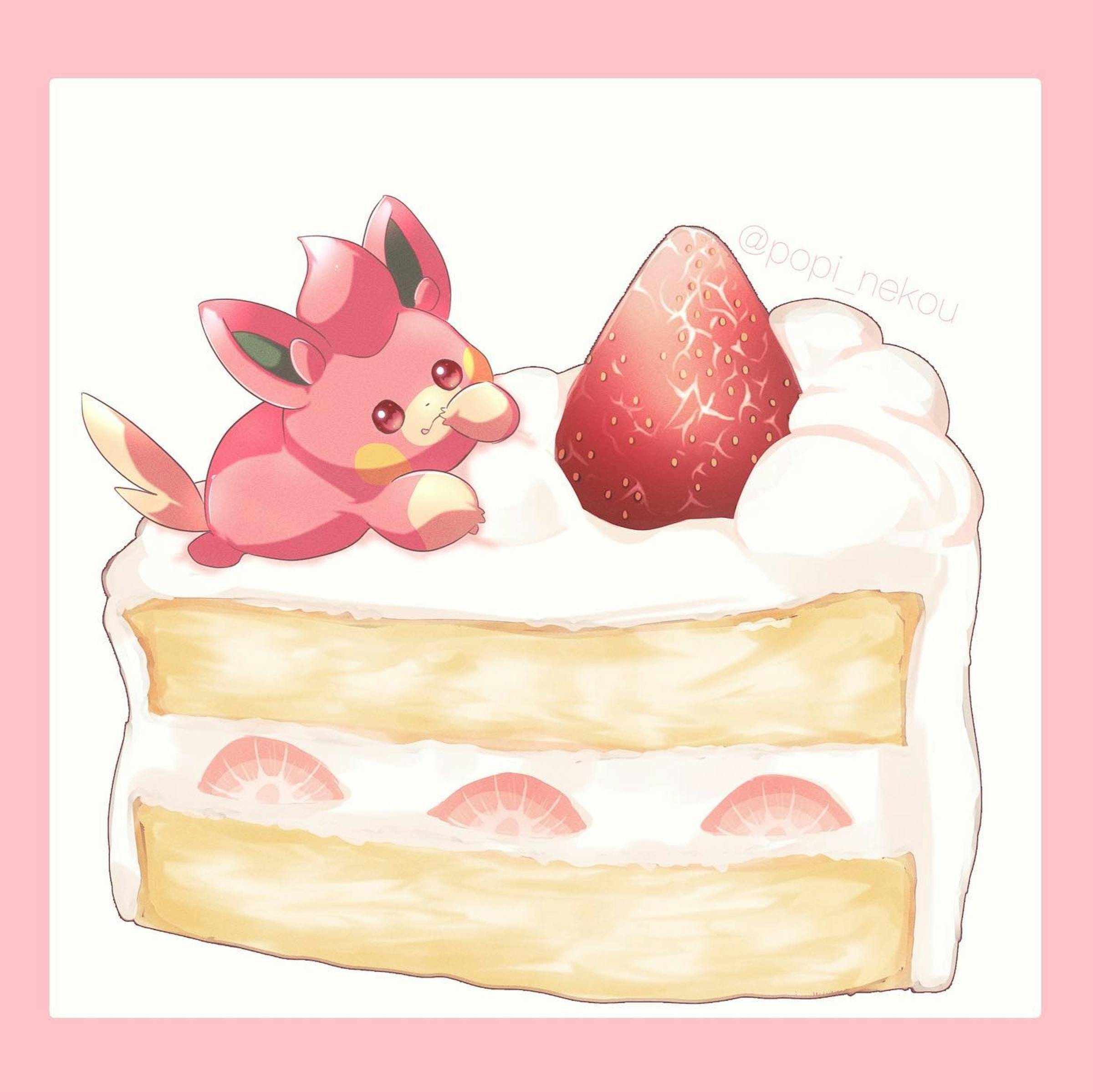 🍓🍰💗 #ポケモン #ポケモンイラスト #pokemon #パモ #イラスト #イラストグラム