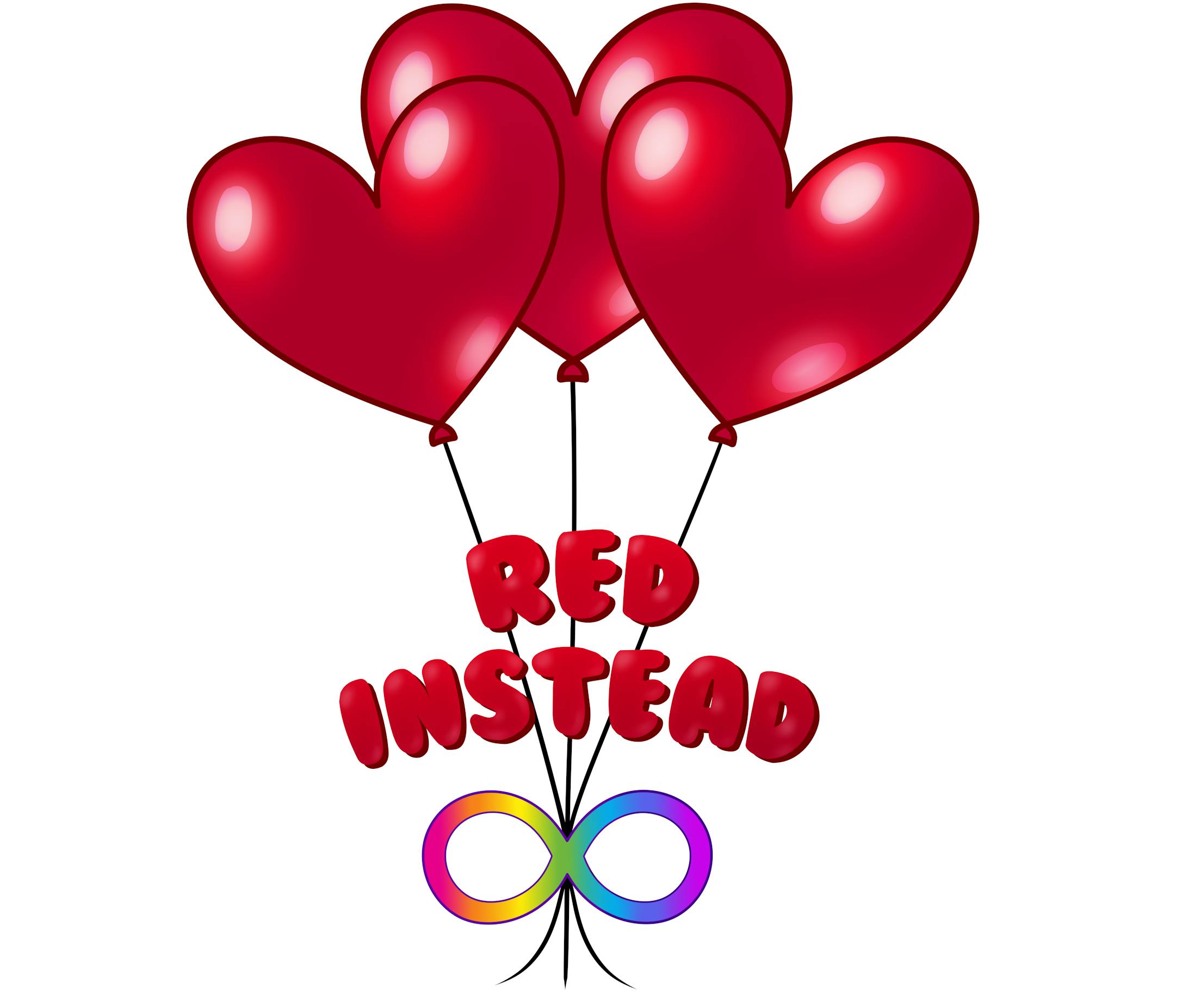 "Red Instead" Sticker Design 1