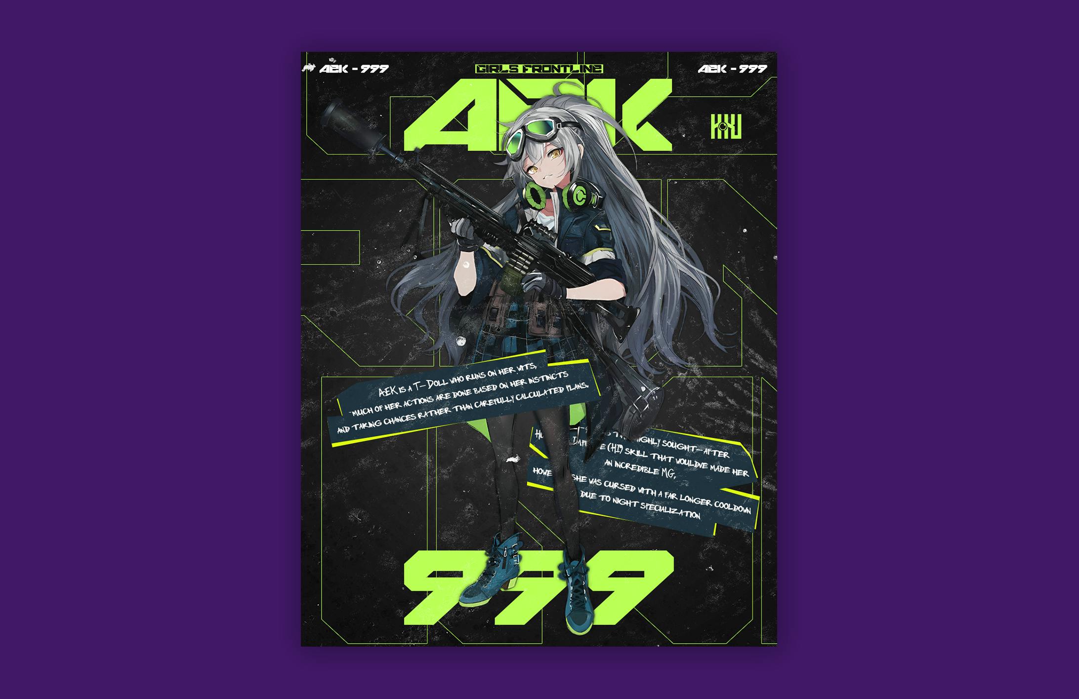 AEK-999 Girls Frontline Poster