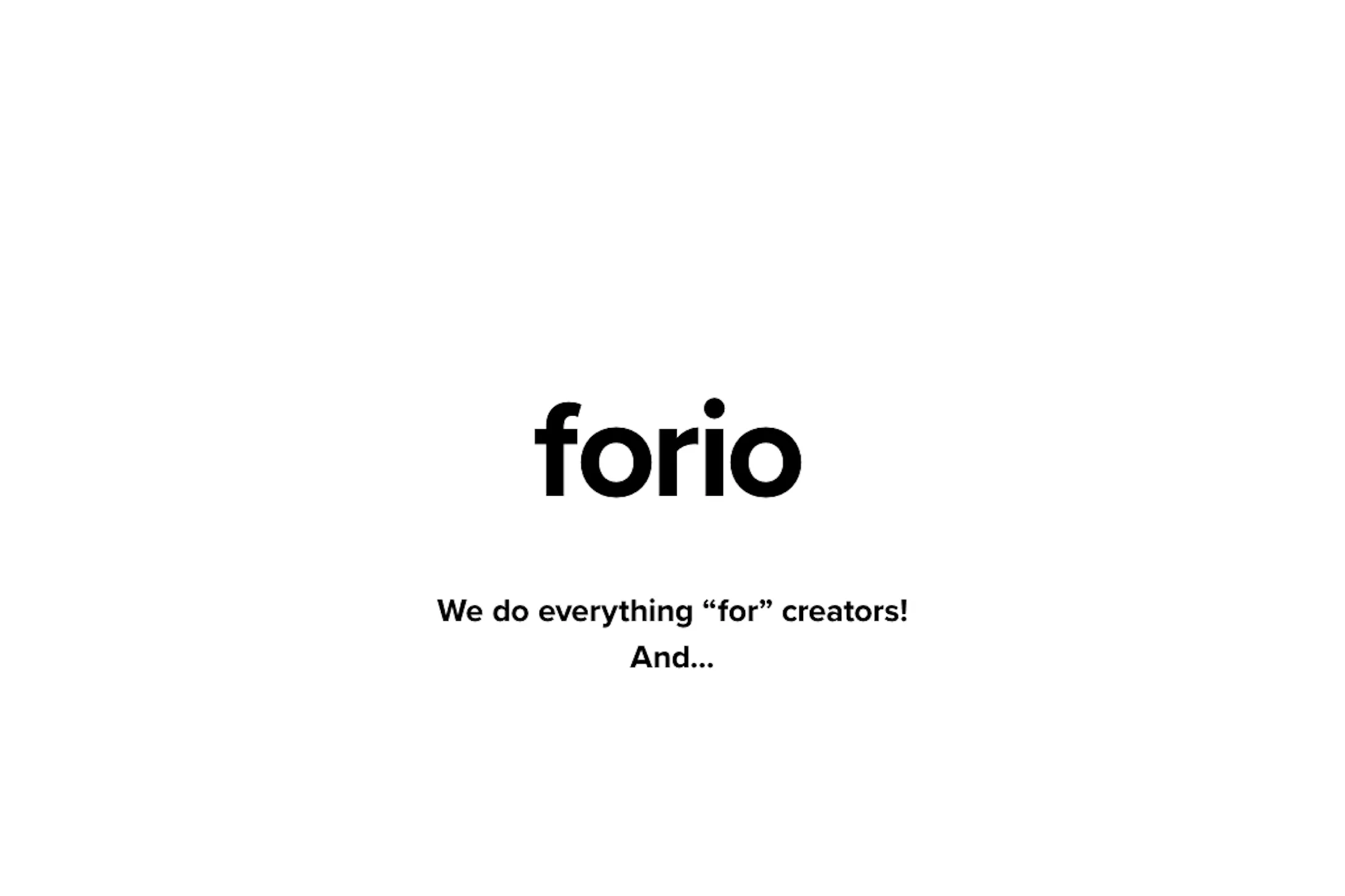 foriio - Naming of foriio