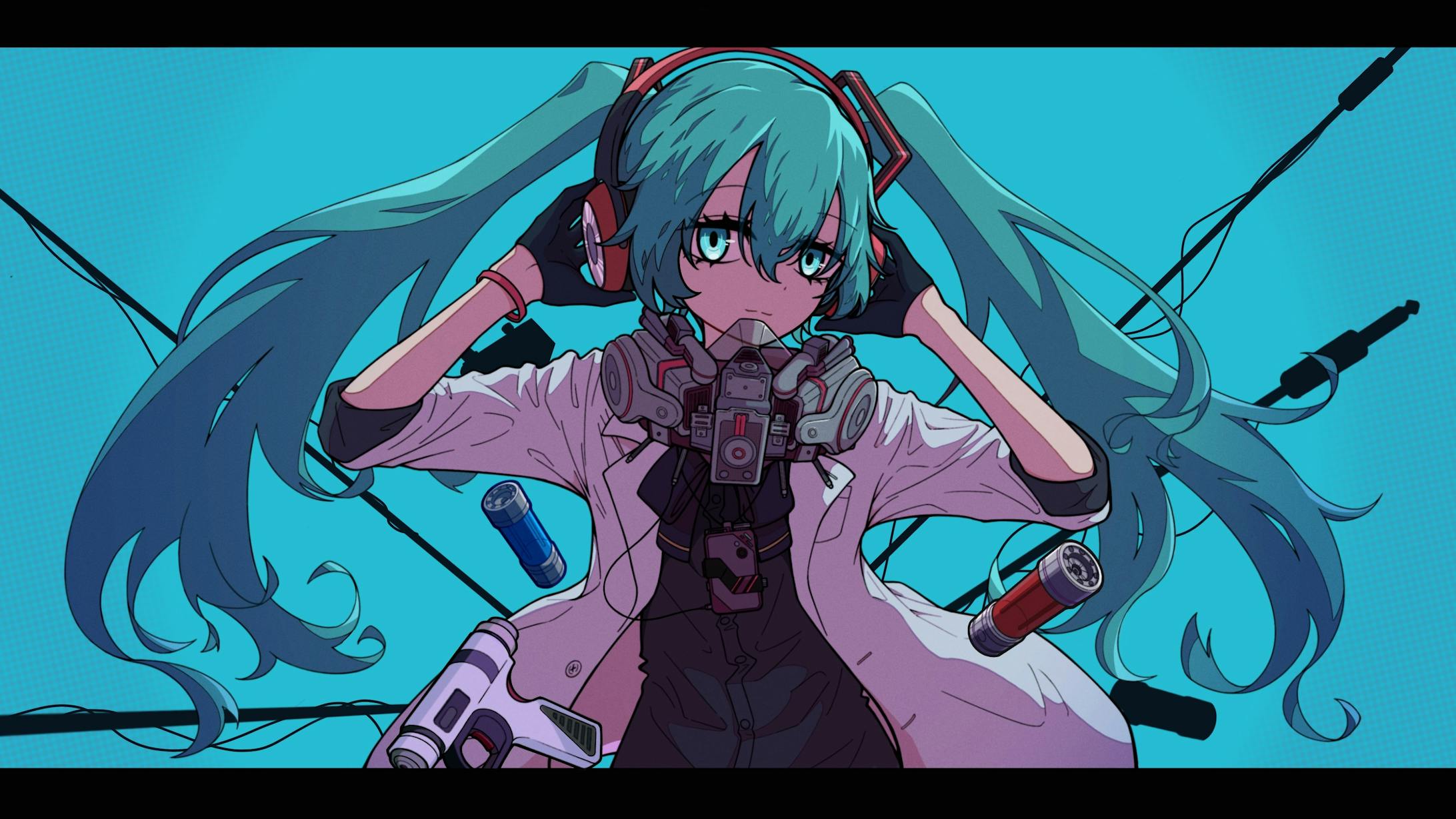 ボーカロイド楽曲「マーシャル・マキシマイザーREMIX 初音ミクver.」MVイラスト