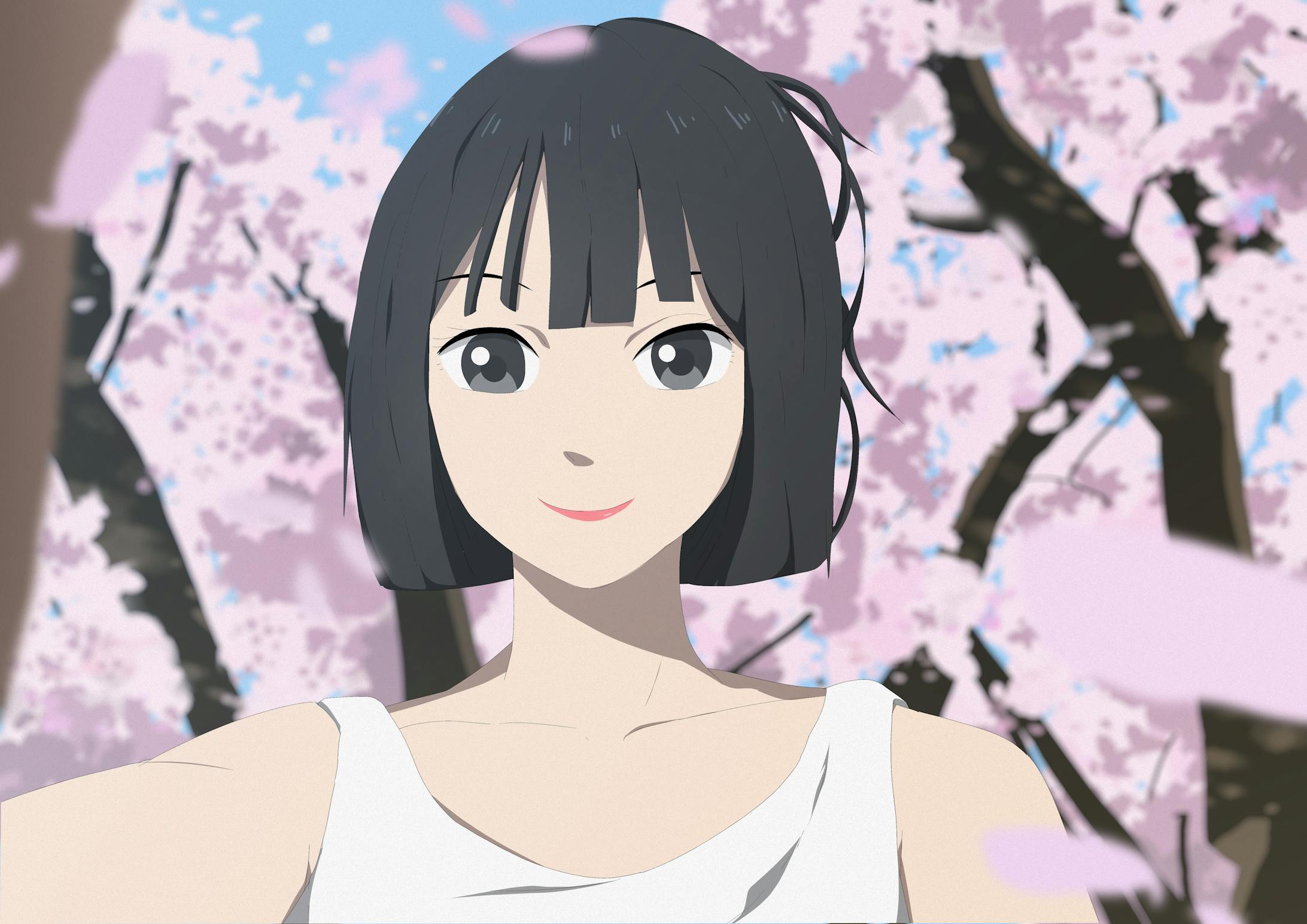 Girl with sakura