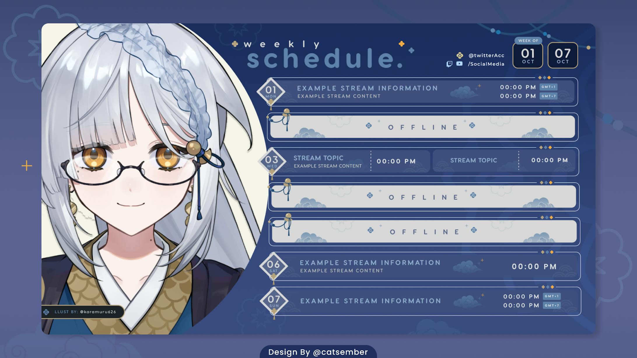 VTuber Schedule Desgin