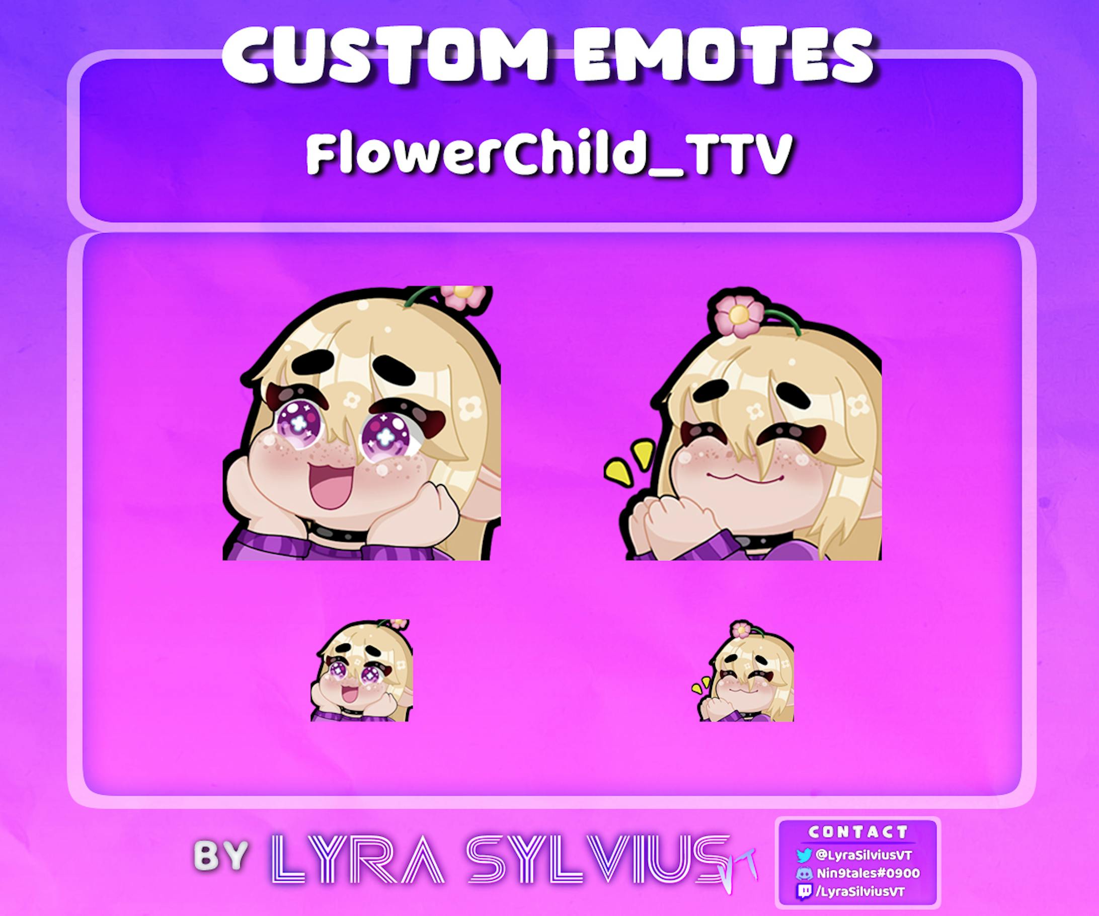 Flowerchild TTV (twitch emotes)