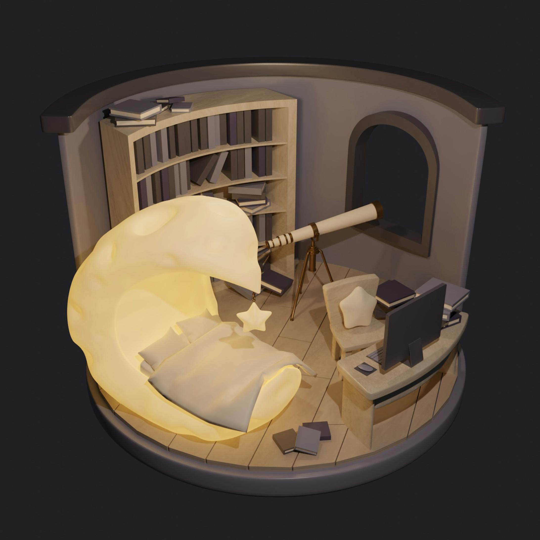 midnight dream and moon