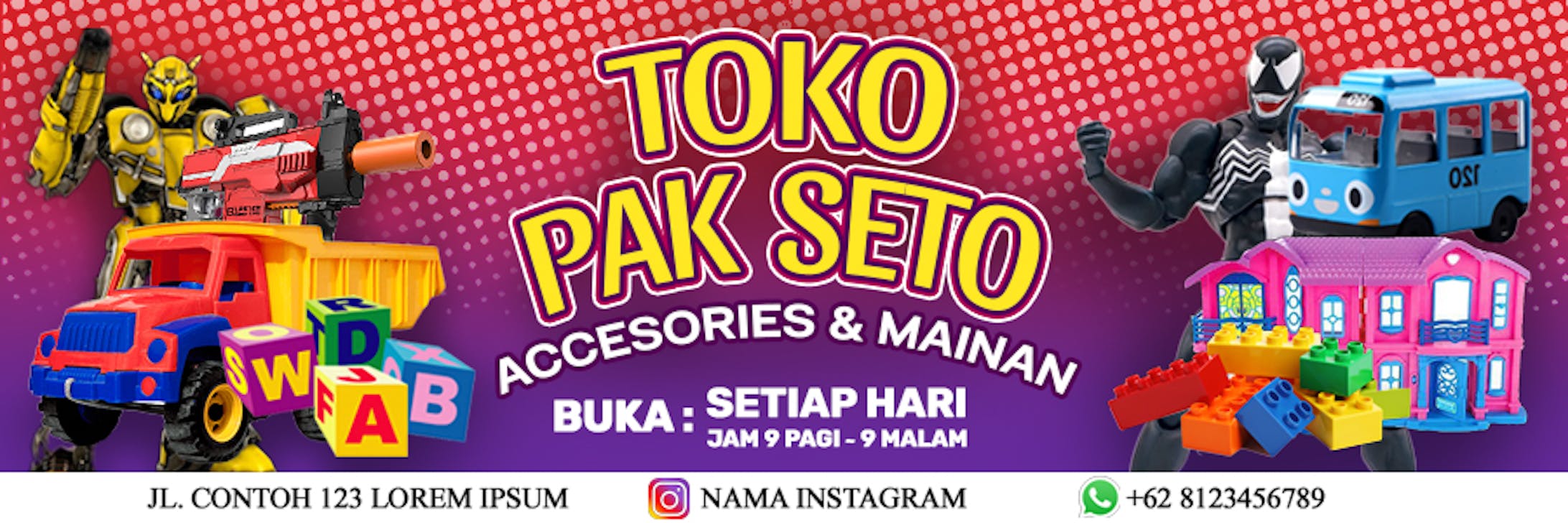 Banner Toko mainan