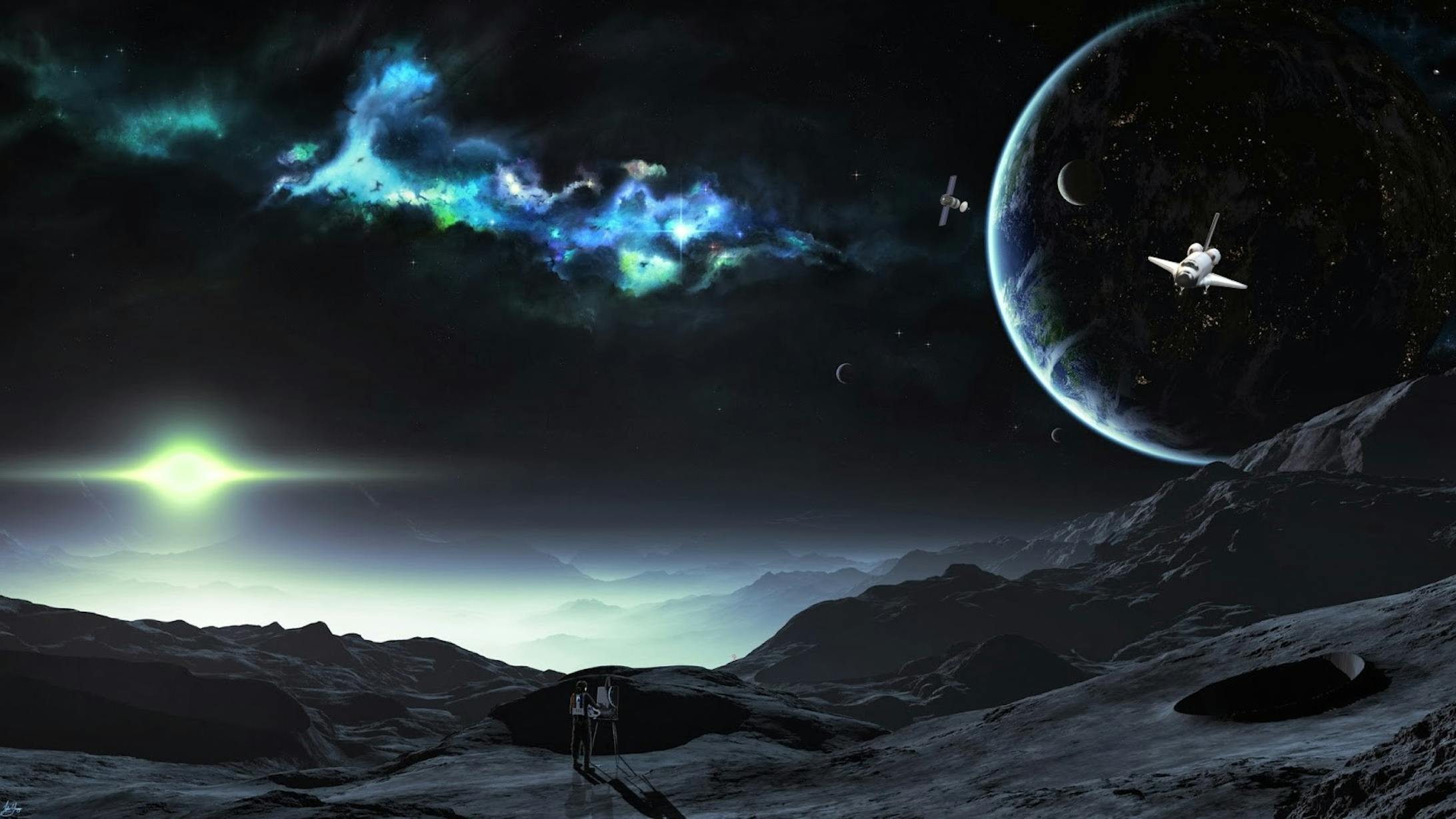 perjalanan di dataran bulan