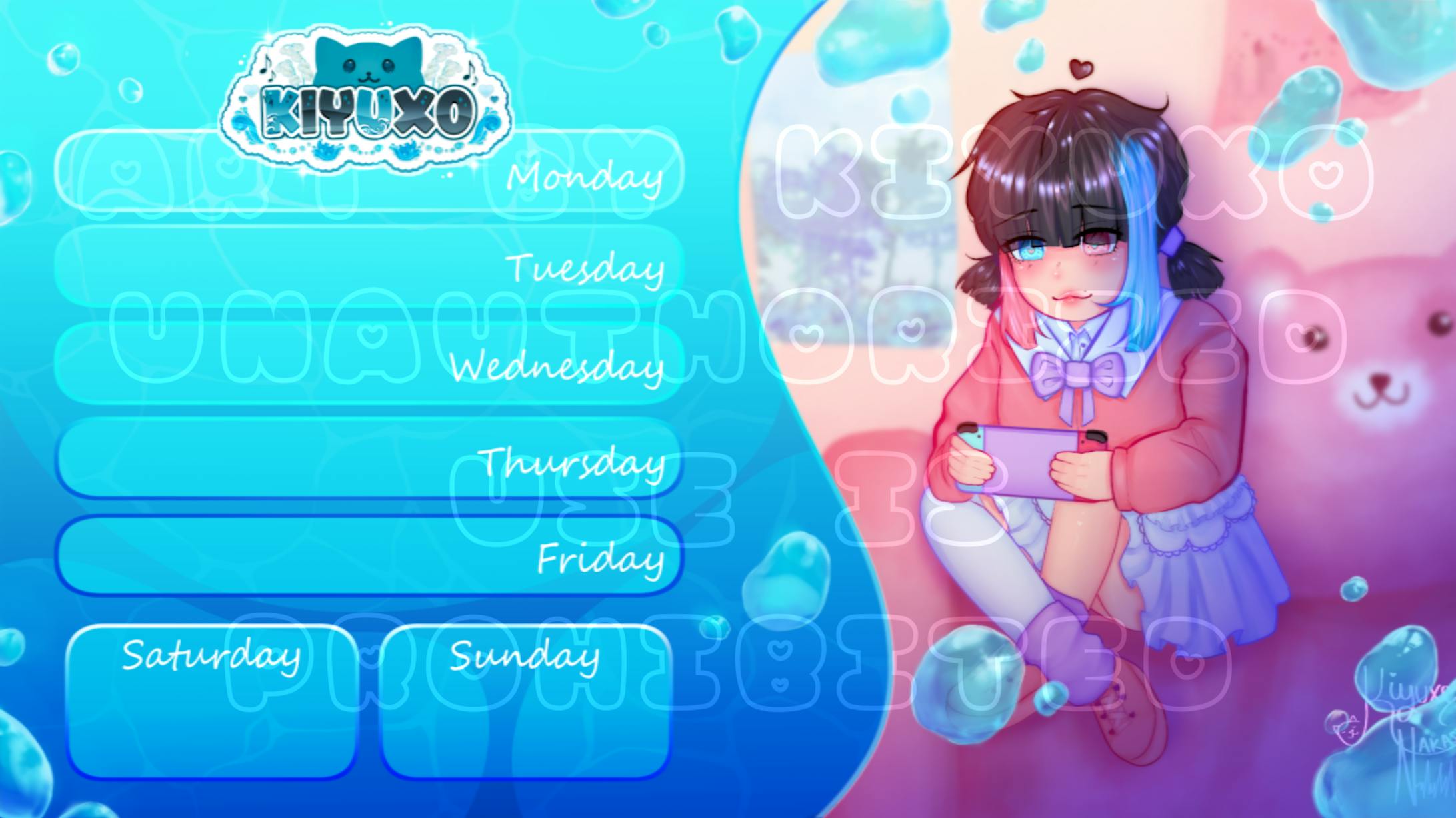 Stream Schedule - Bubbles