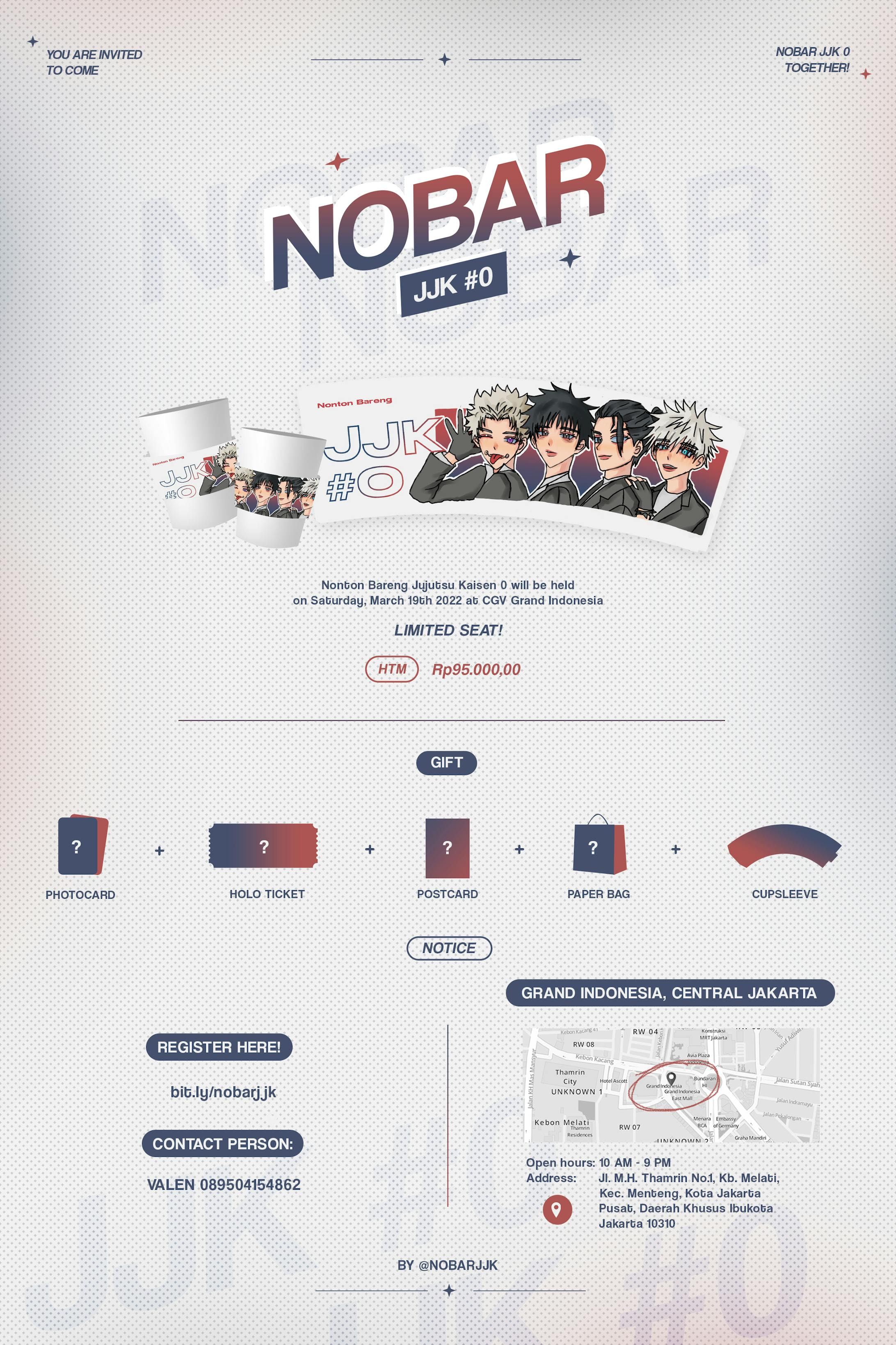 JUJUTSU KAISEN Fan Project 'Nobar JJK #0' Event Poster