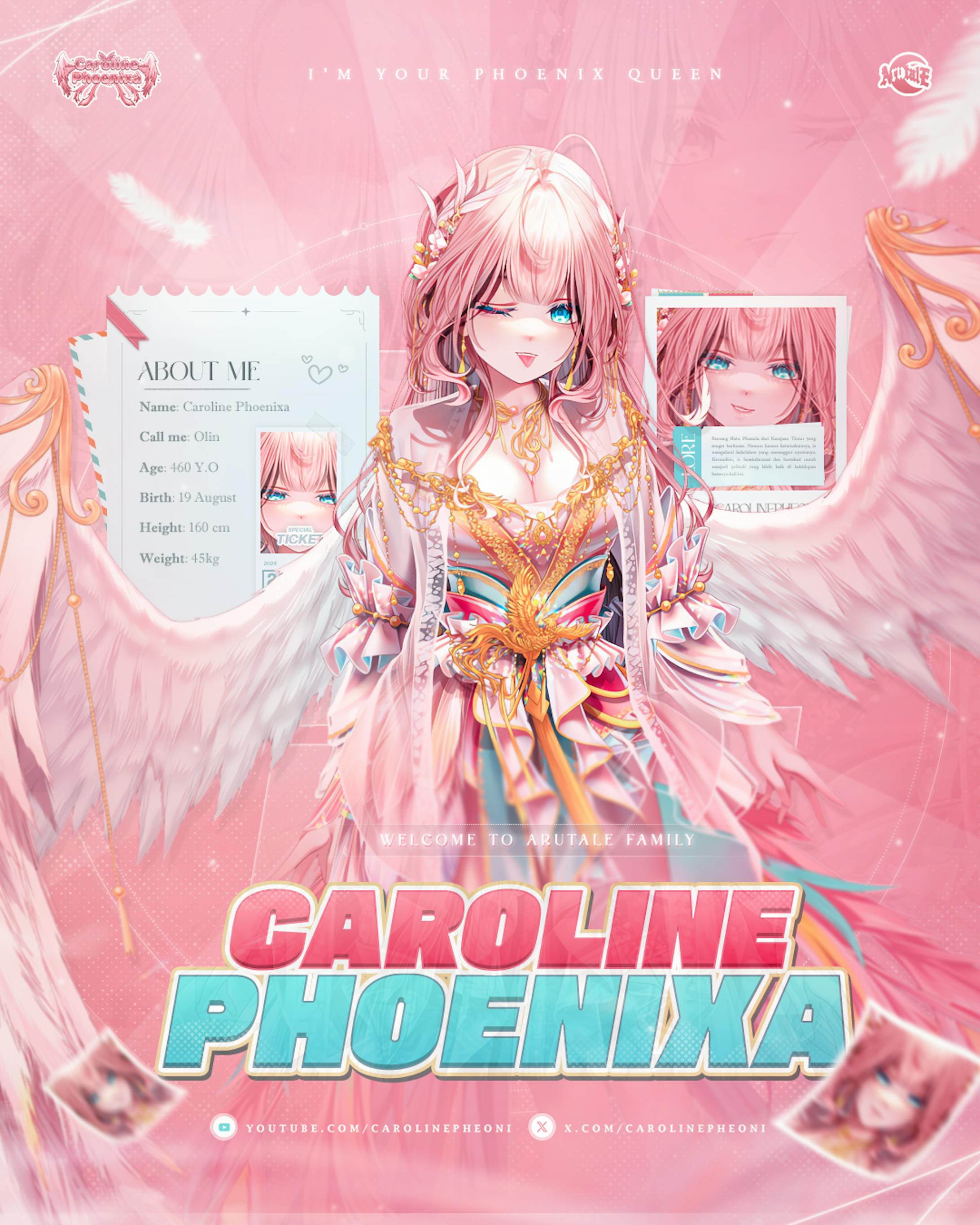 Vtuber Poster for Caroline Phoenixa