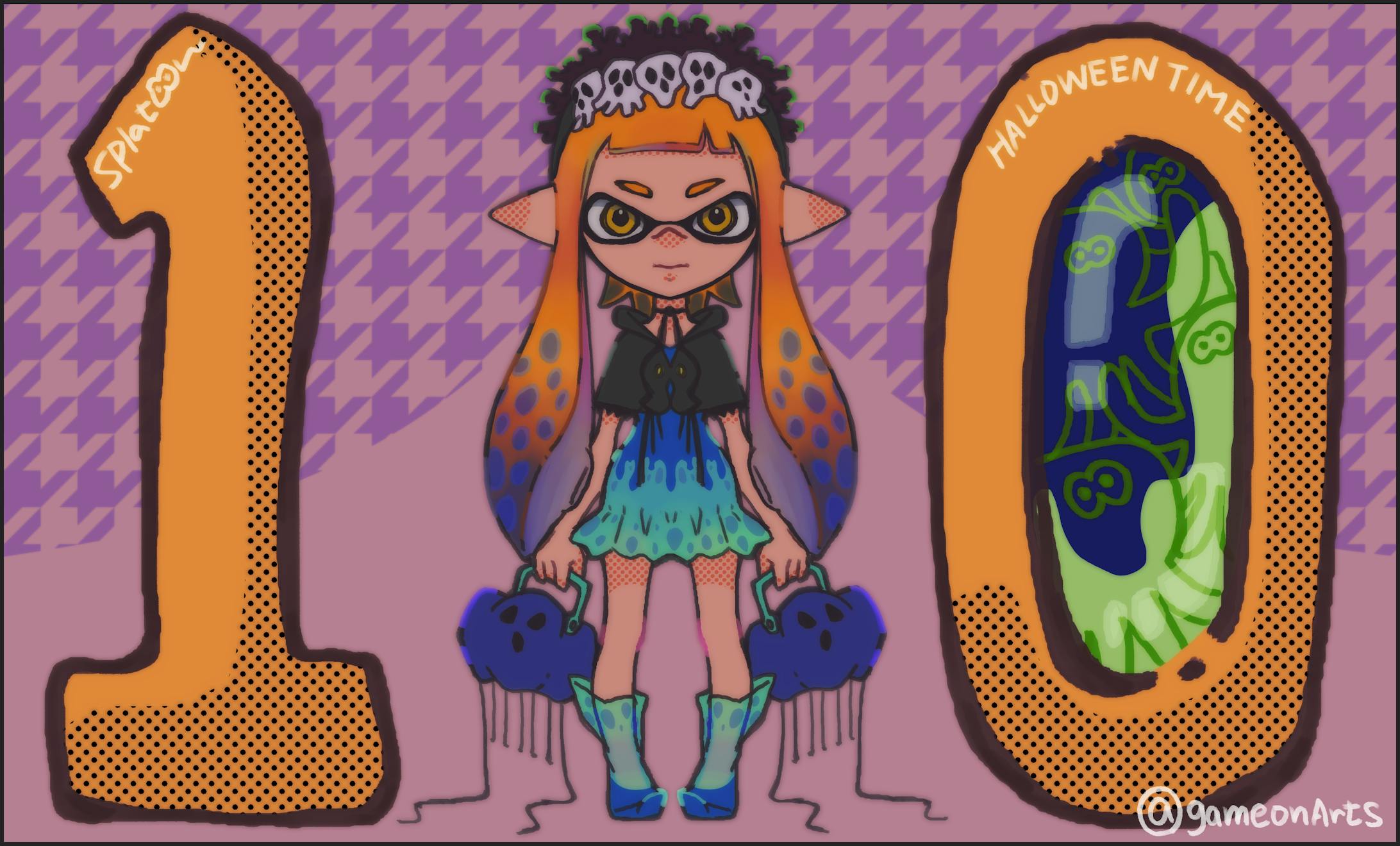 splatoon halloween fanart