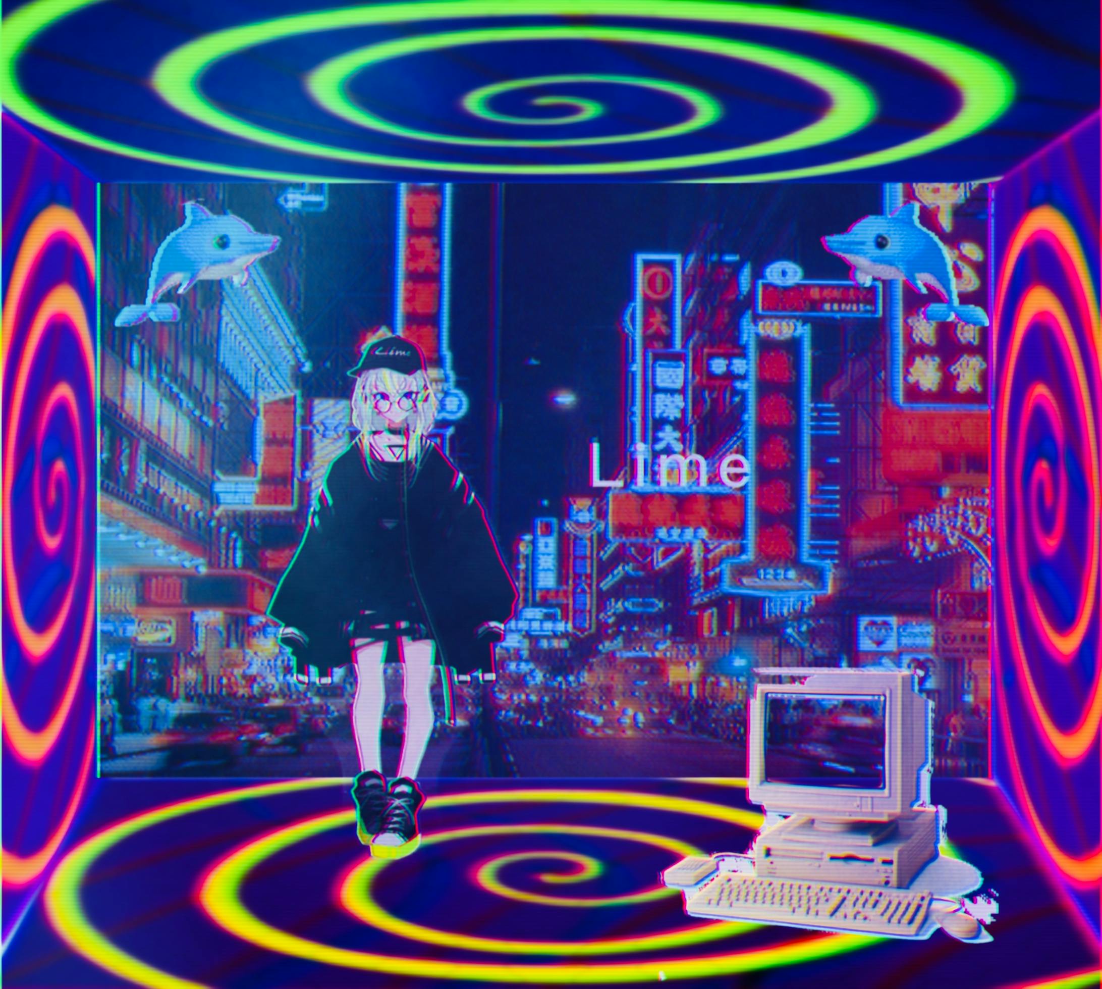 コラージュ:Vaporwave Vtuber “Lime”
