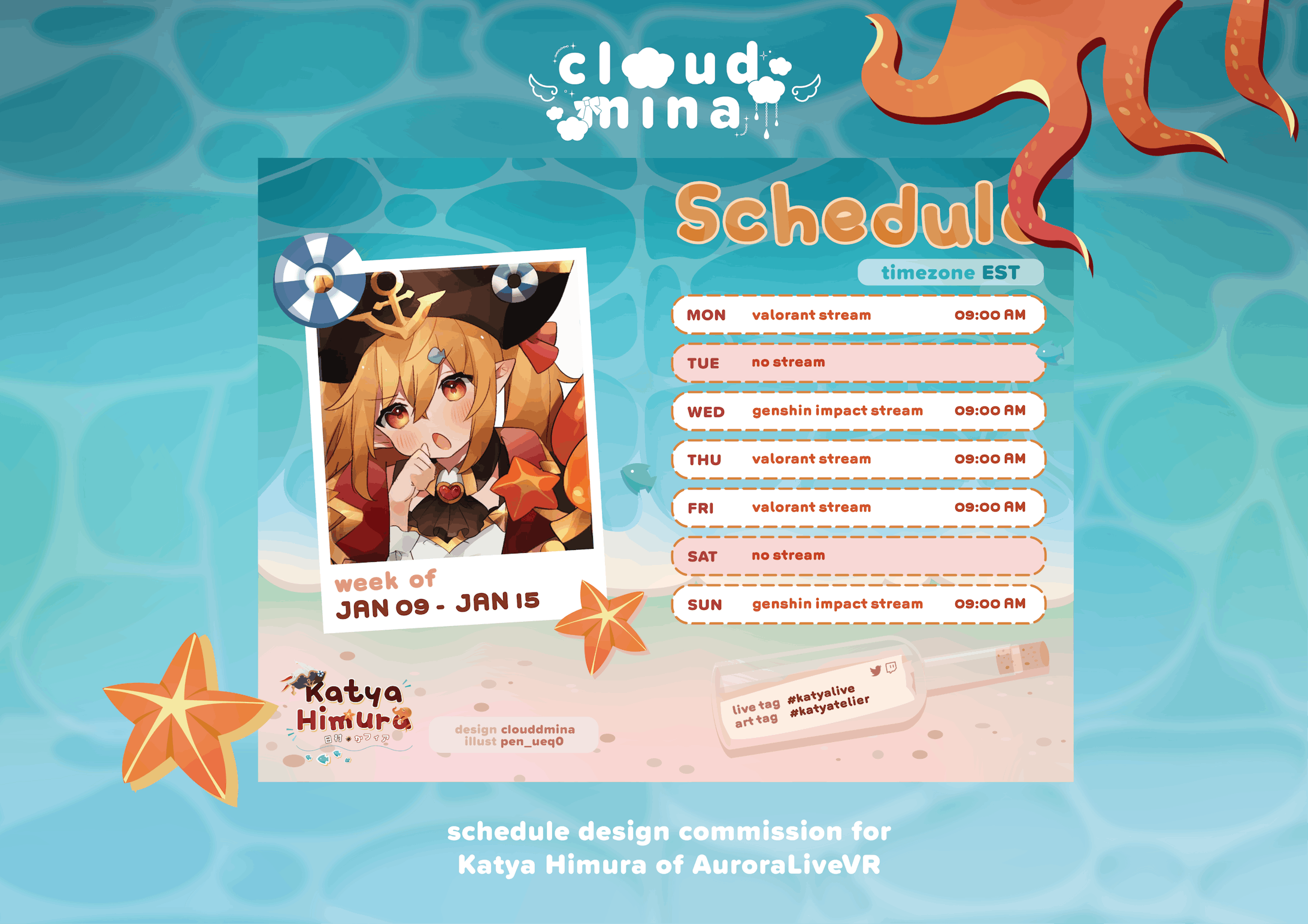 Vtuber Schedule Design