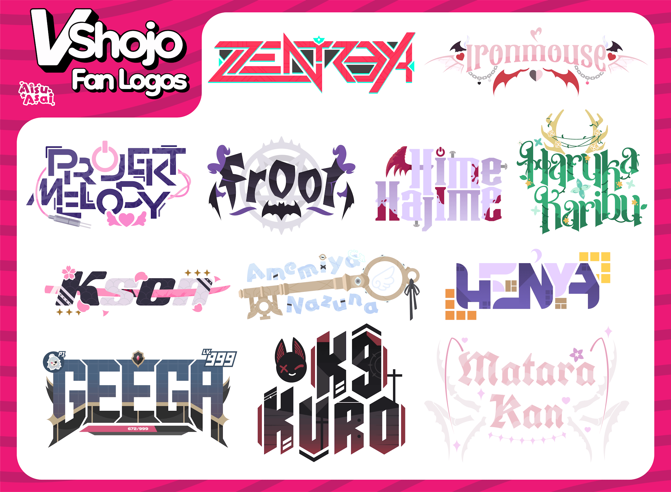 Vshojo fan logos