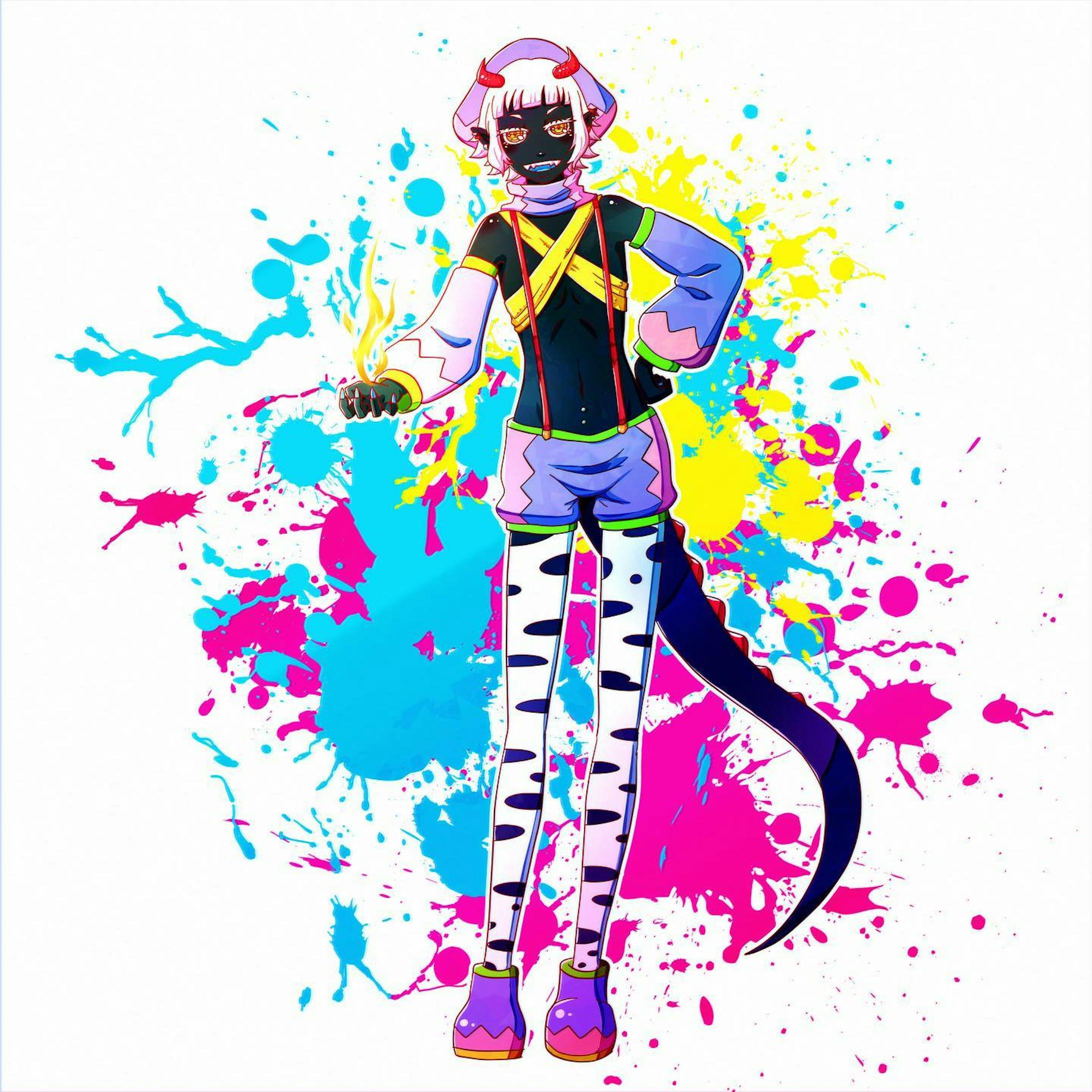 my new own character, Dander(Dark-Salamander)🦎🔥 #mugenlogica #illust # ...