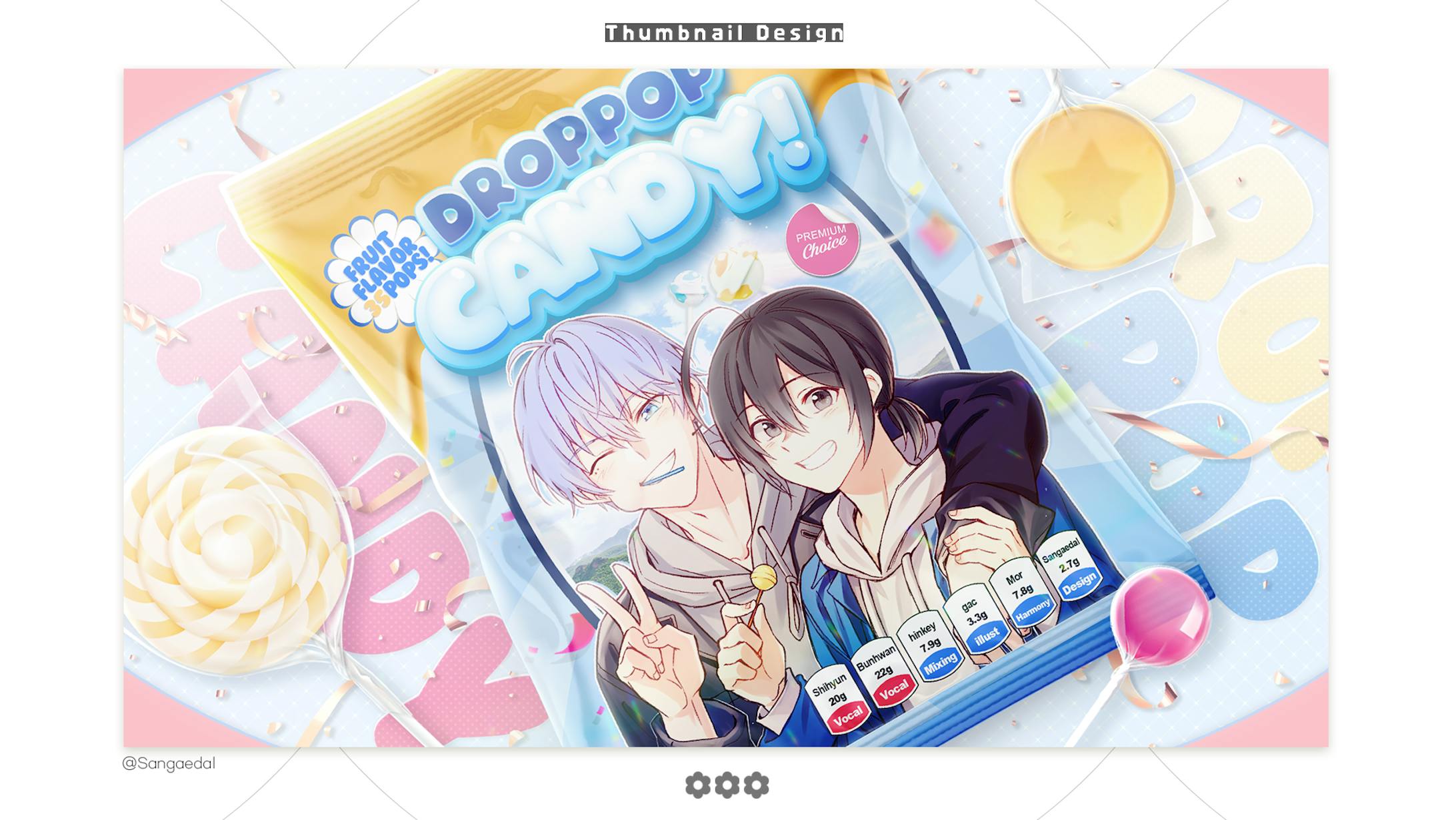 Drop pop candy / Thumbnail Design