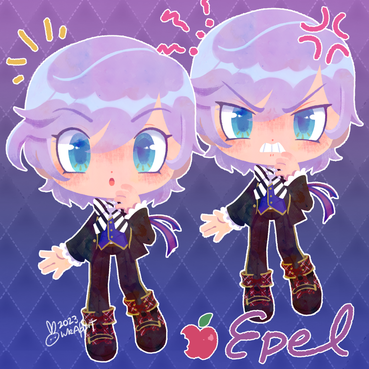 🌟 STARSENDING 🌟 This is the photocard I made for the Twst stamp rally ...