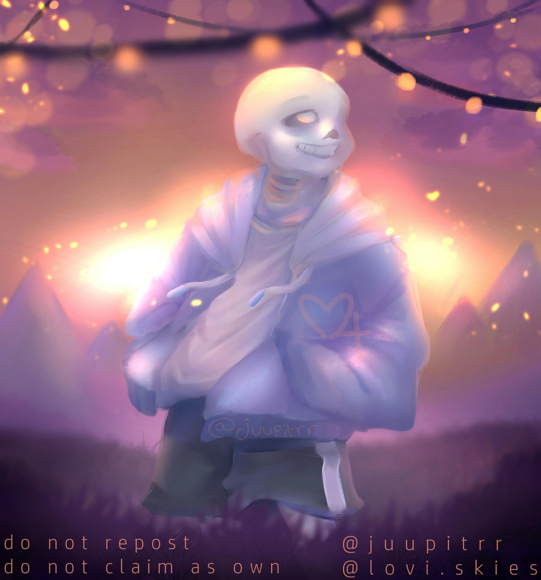Fanart - Sans Golden glow