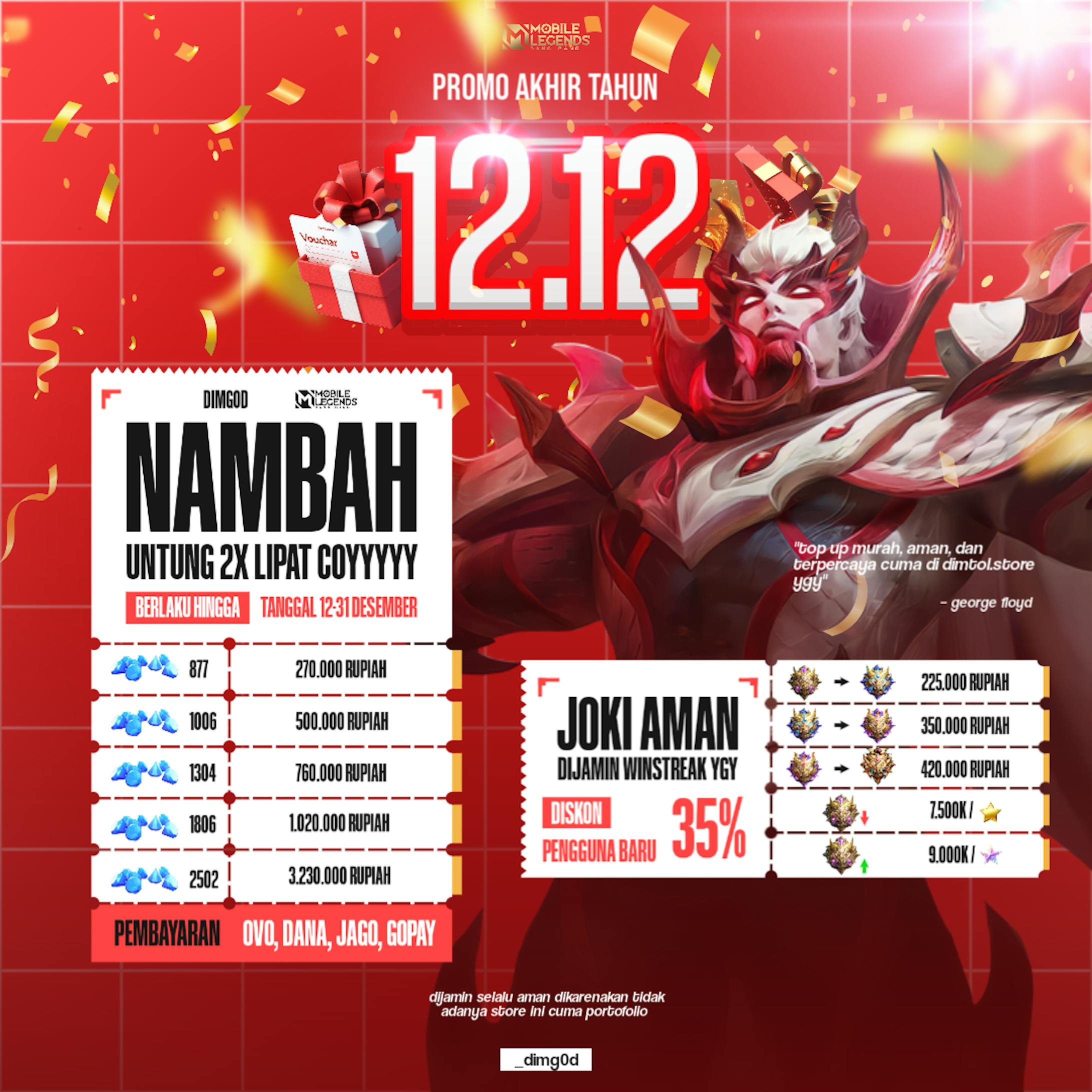 Price list game currency | Mobile Legends