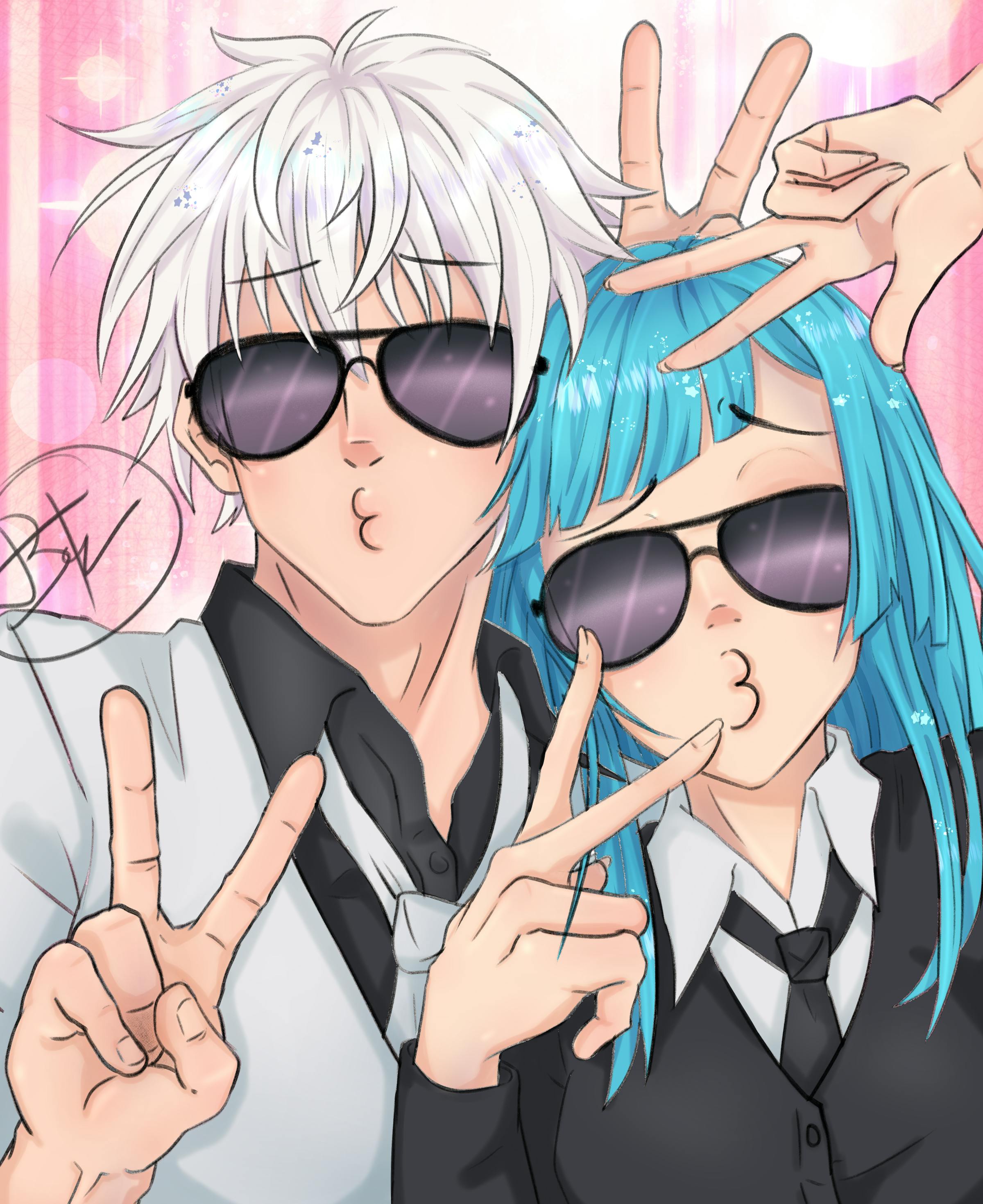 Gojo + Miwa Jujutsu Kaisen Fanart