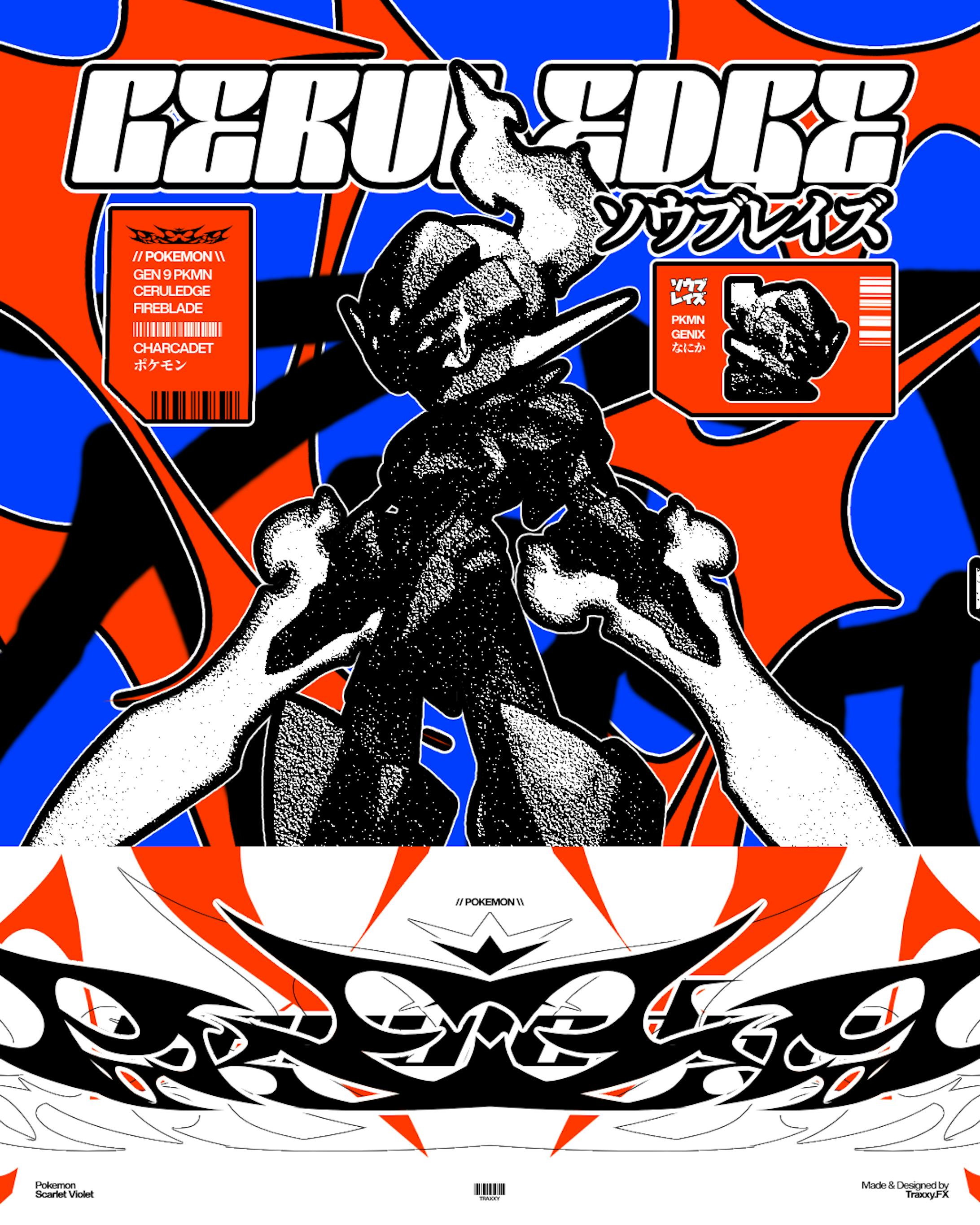 Ceruledge Pokemon Poster GFX Design