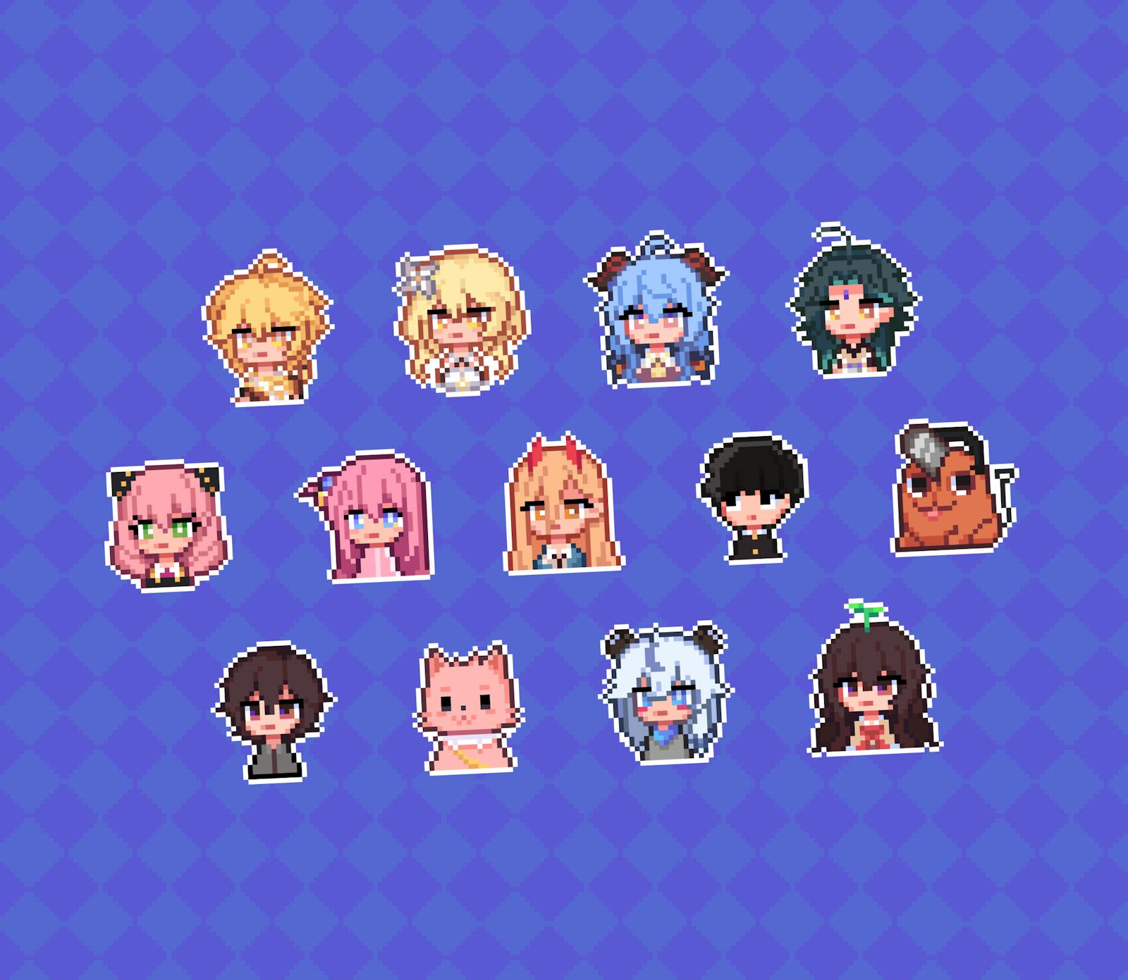 Pixel PNGTuber Characters