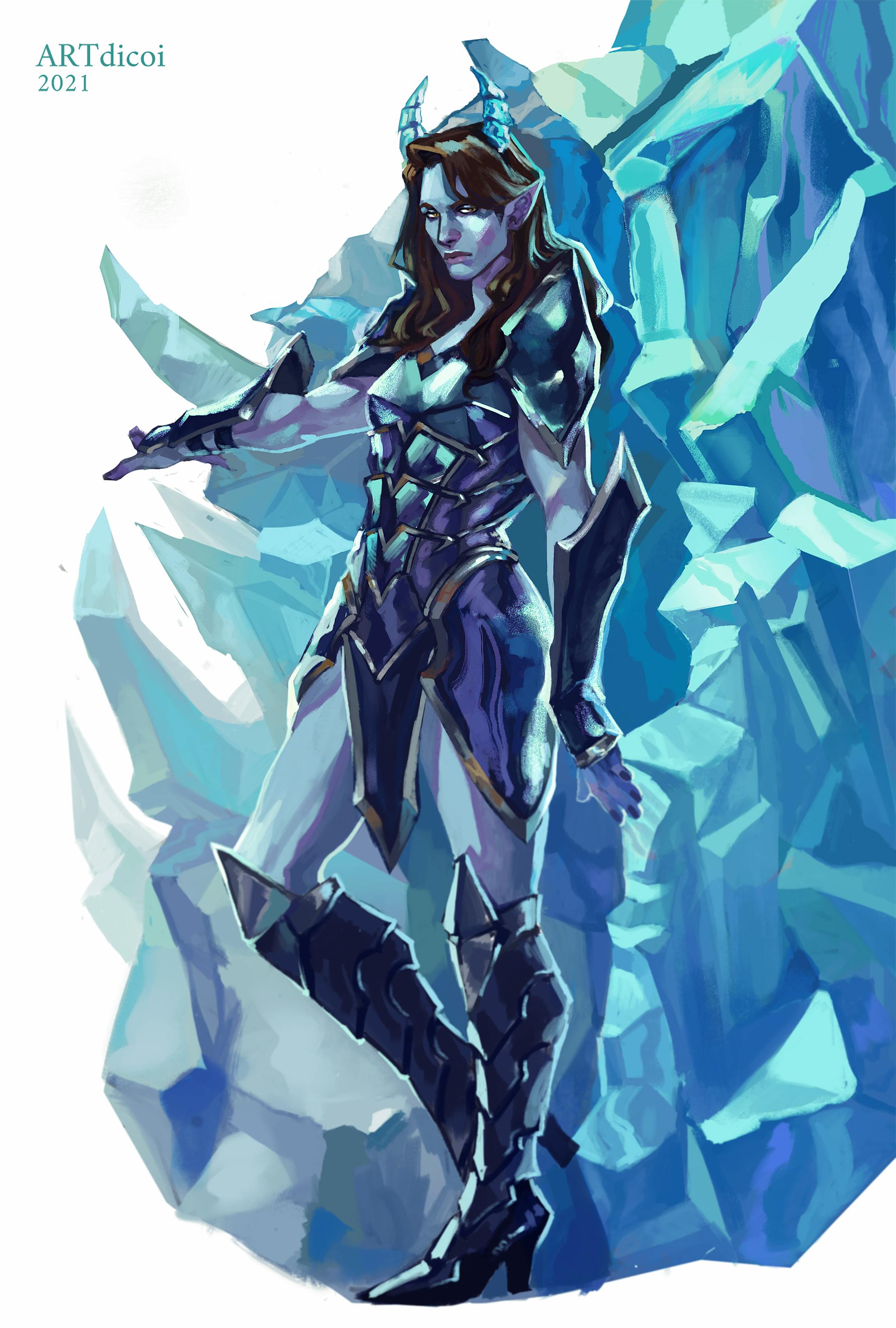 Ice Tiefling - TTRPG
