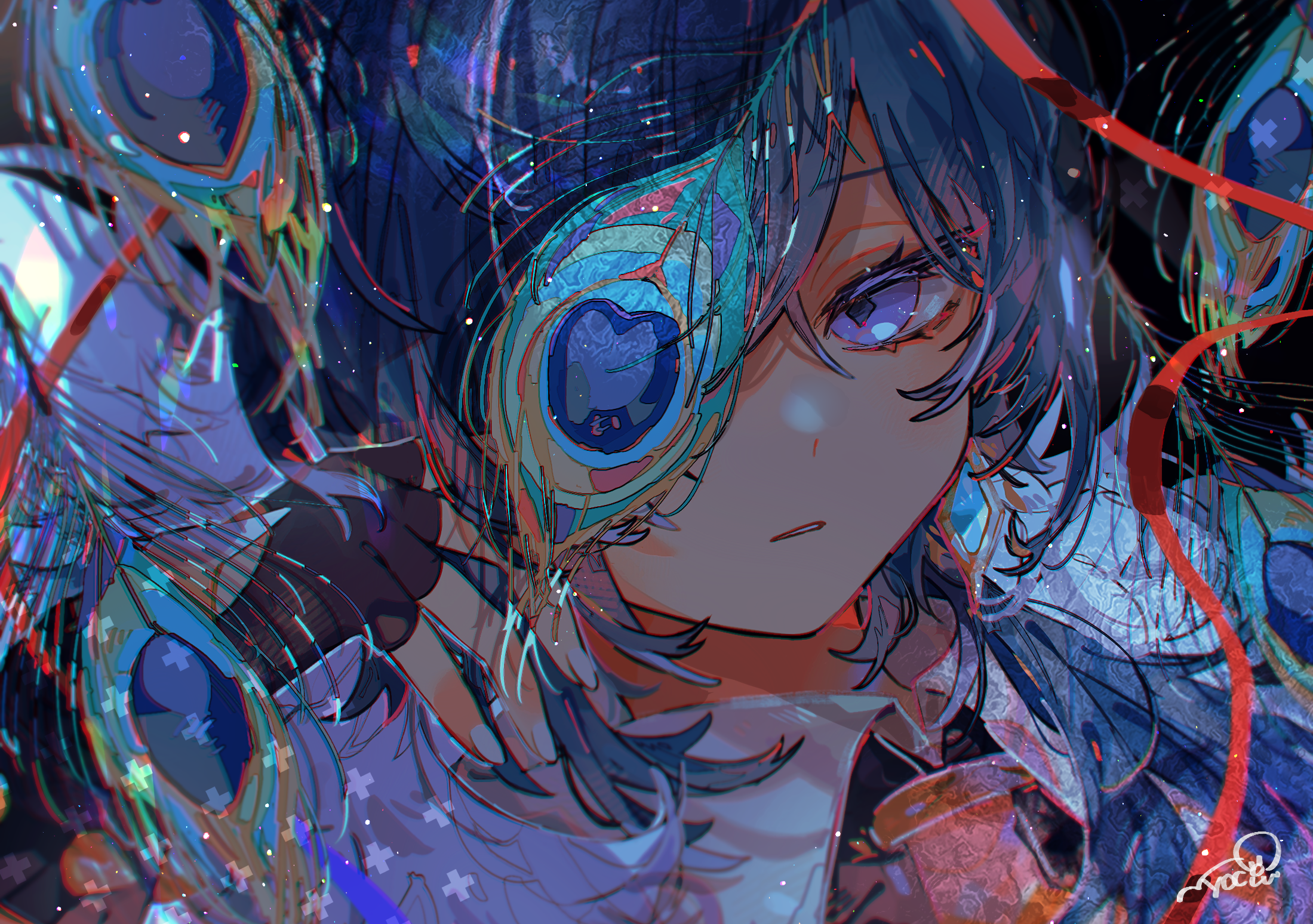 【works】Vsinger | 夜乃すみ様【オリジナル楽曲MVイラスト】