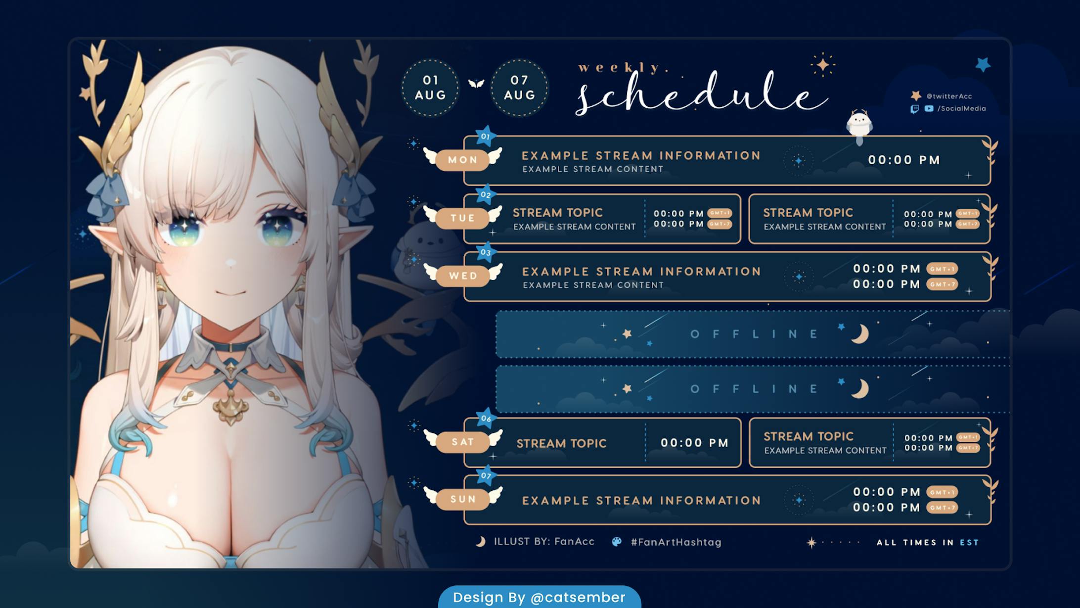 VTuber Schedule Desgin