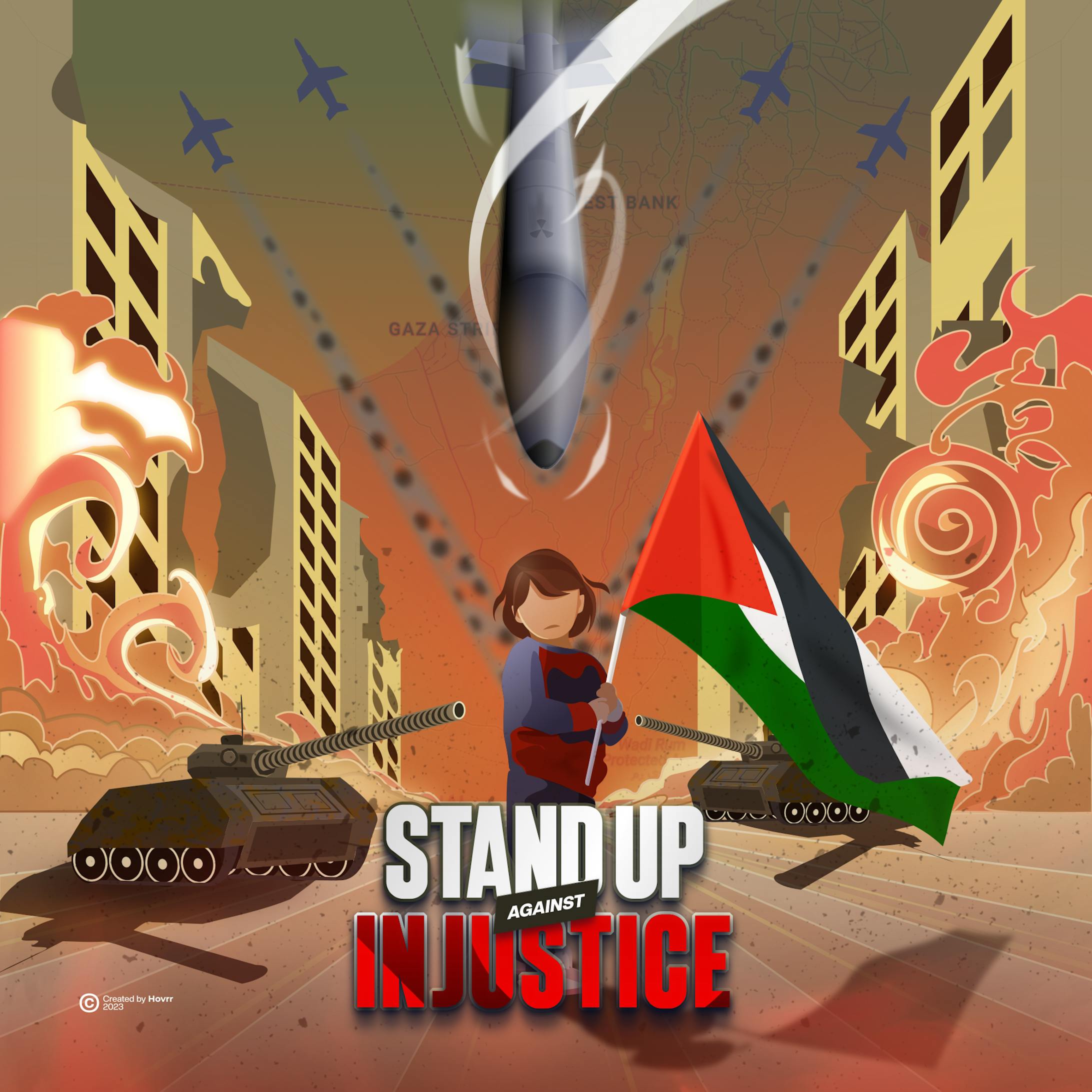 Stand Up Against injustice! - Vector illlustration Poster