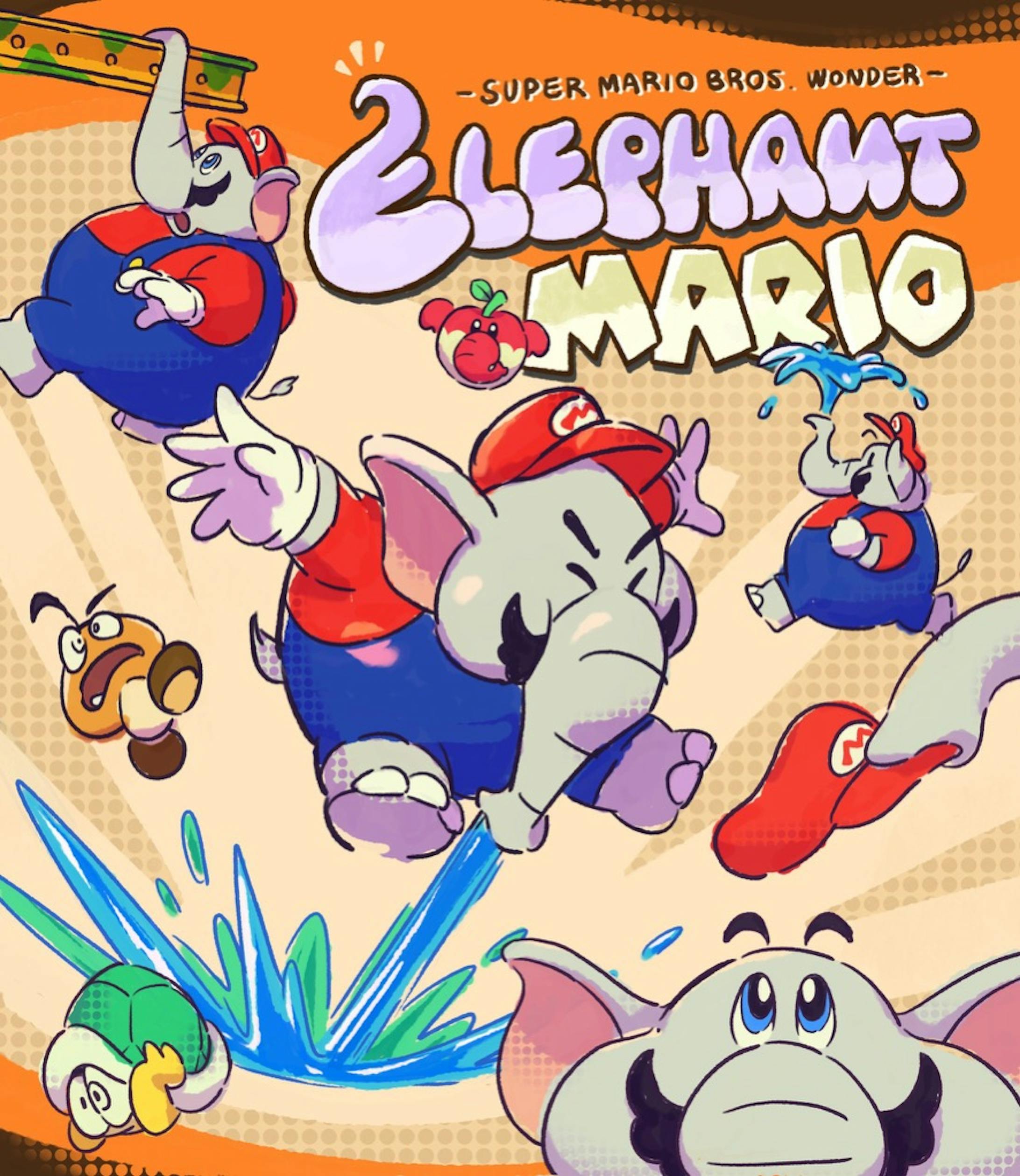 Elephant Mario│『スーパーマリオブラザーズワンダー』ファンアート