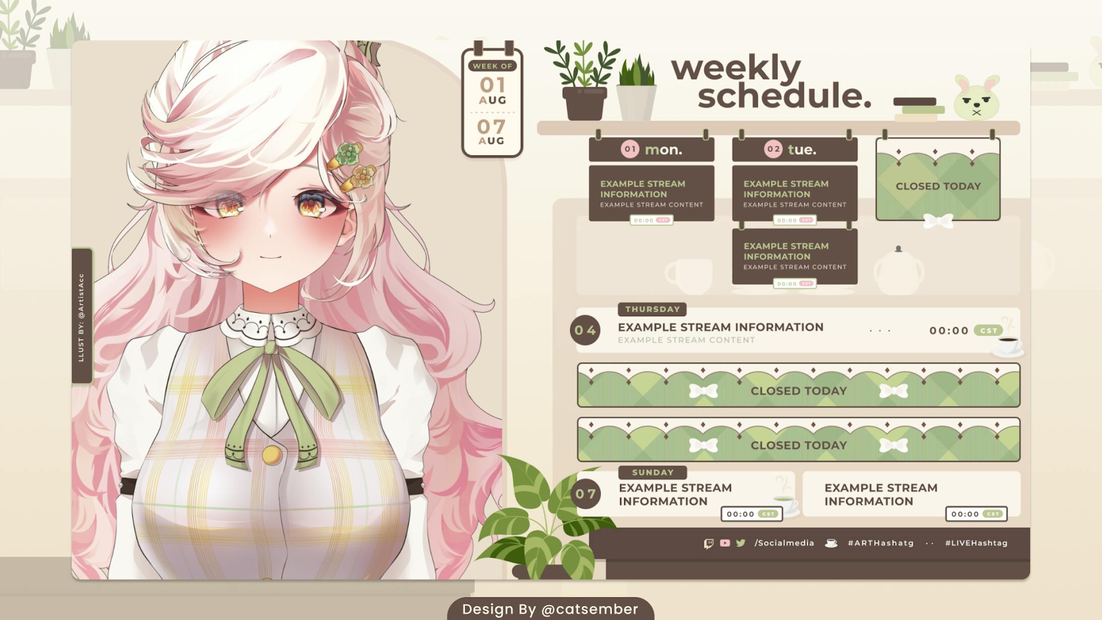 VTuber Schedule Desgin