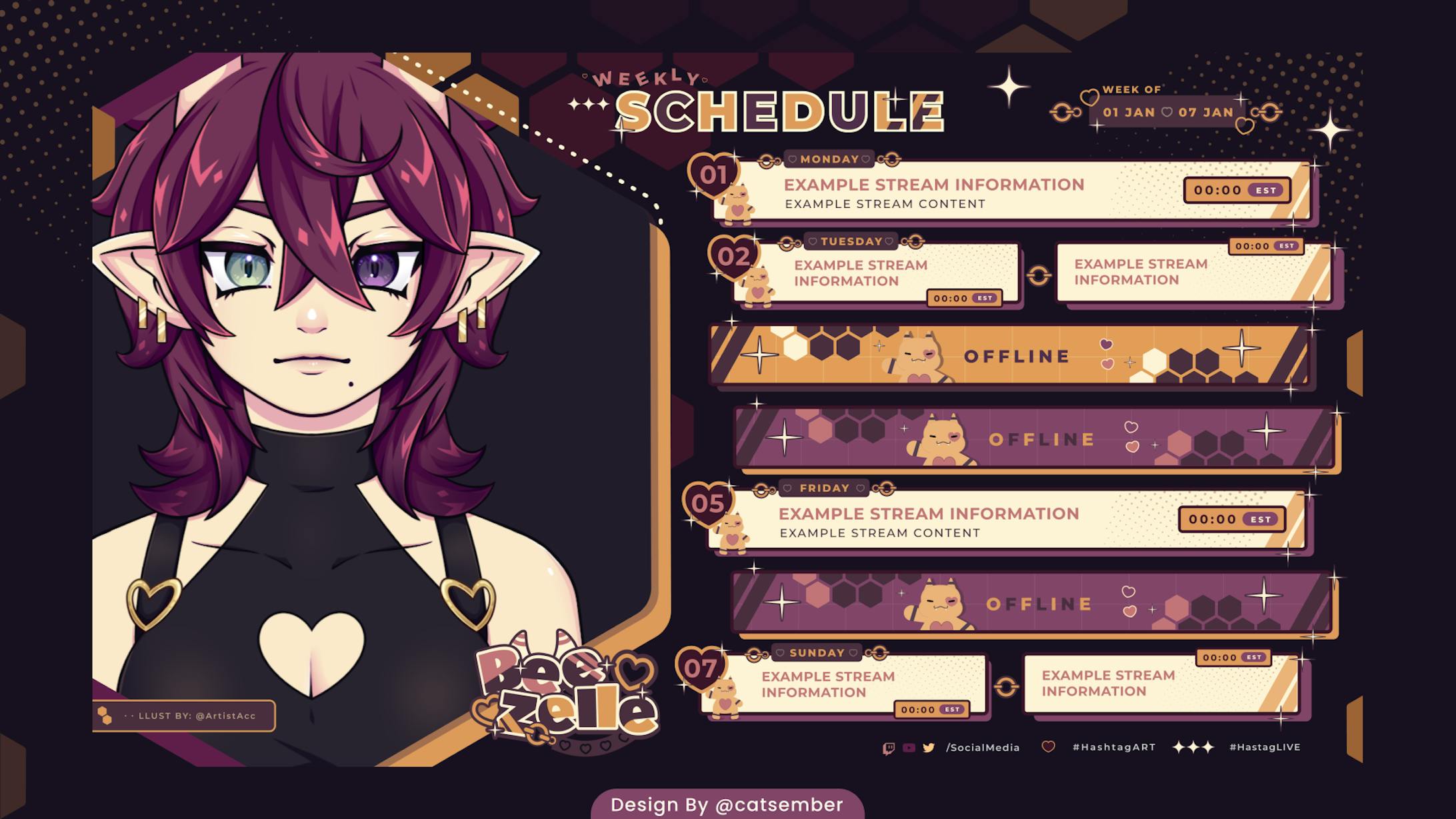 VTuber Schedule Desgin