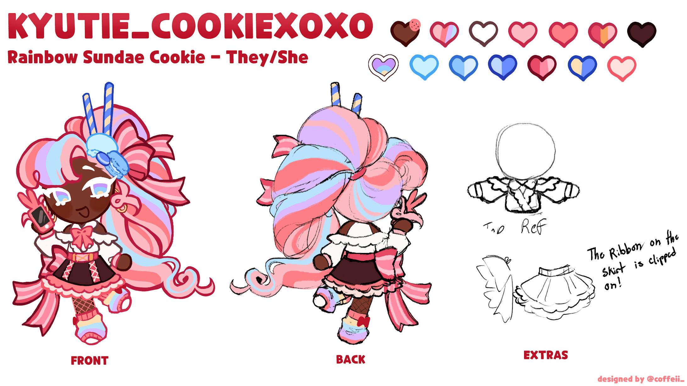 Rainbow Sundae Cookie - Reference Sheet