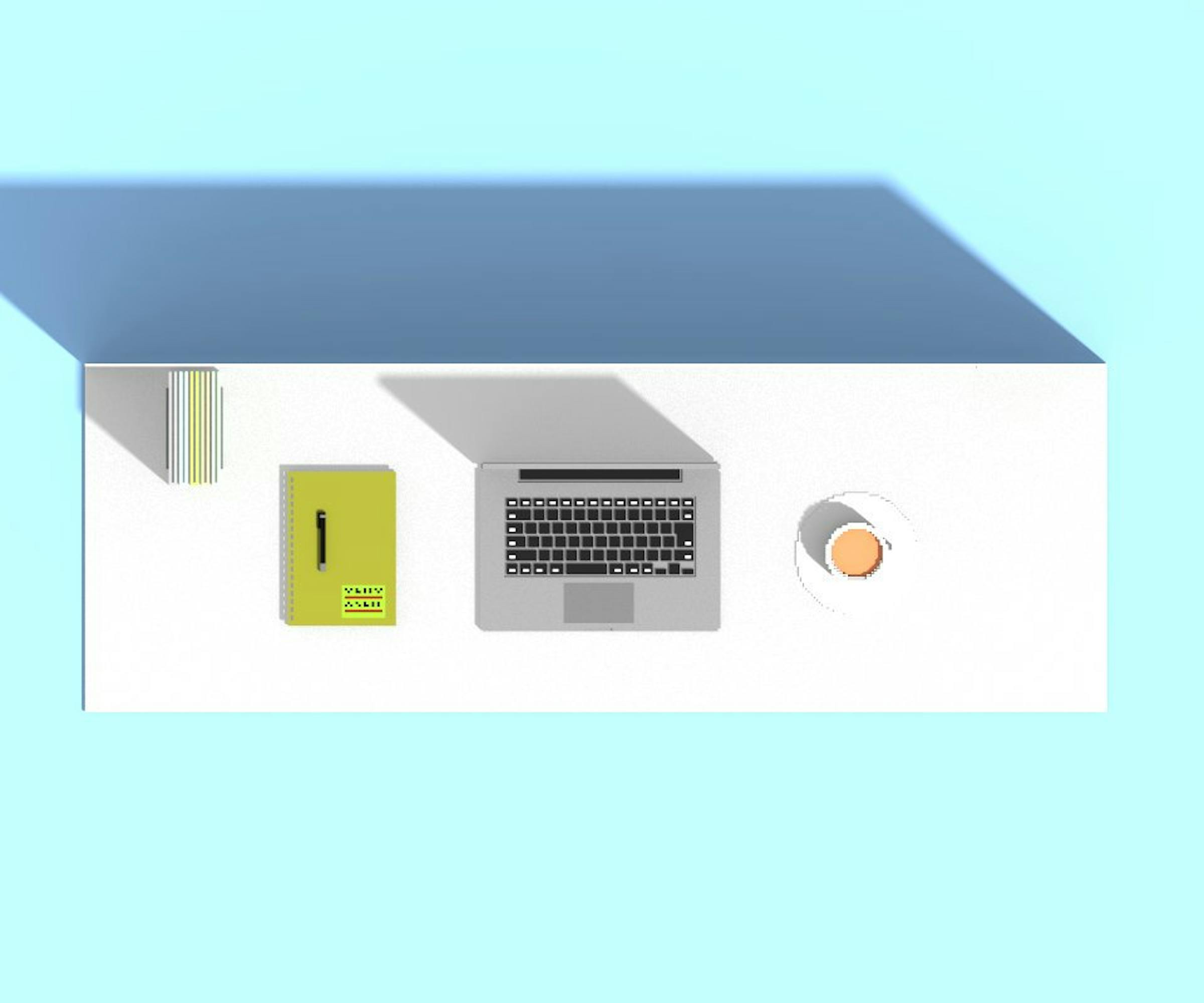 Voxel Art『My work desk』