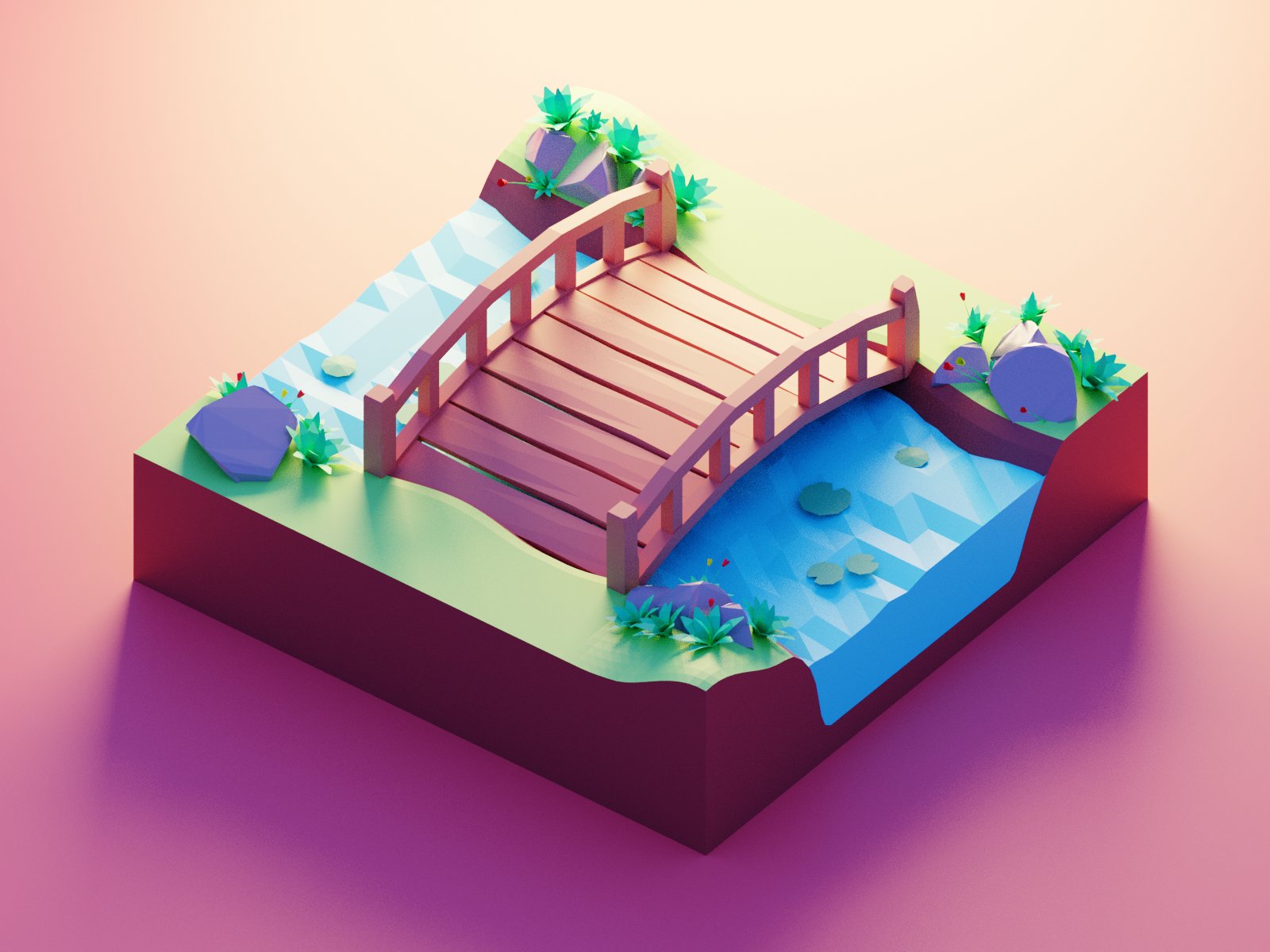 Voxel Art『My work desk』