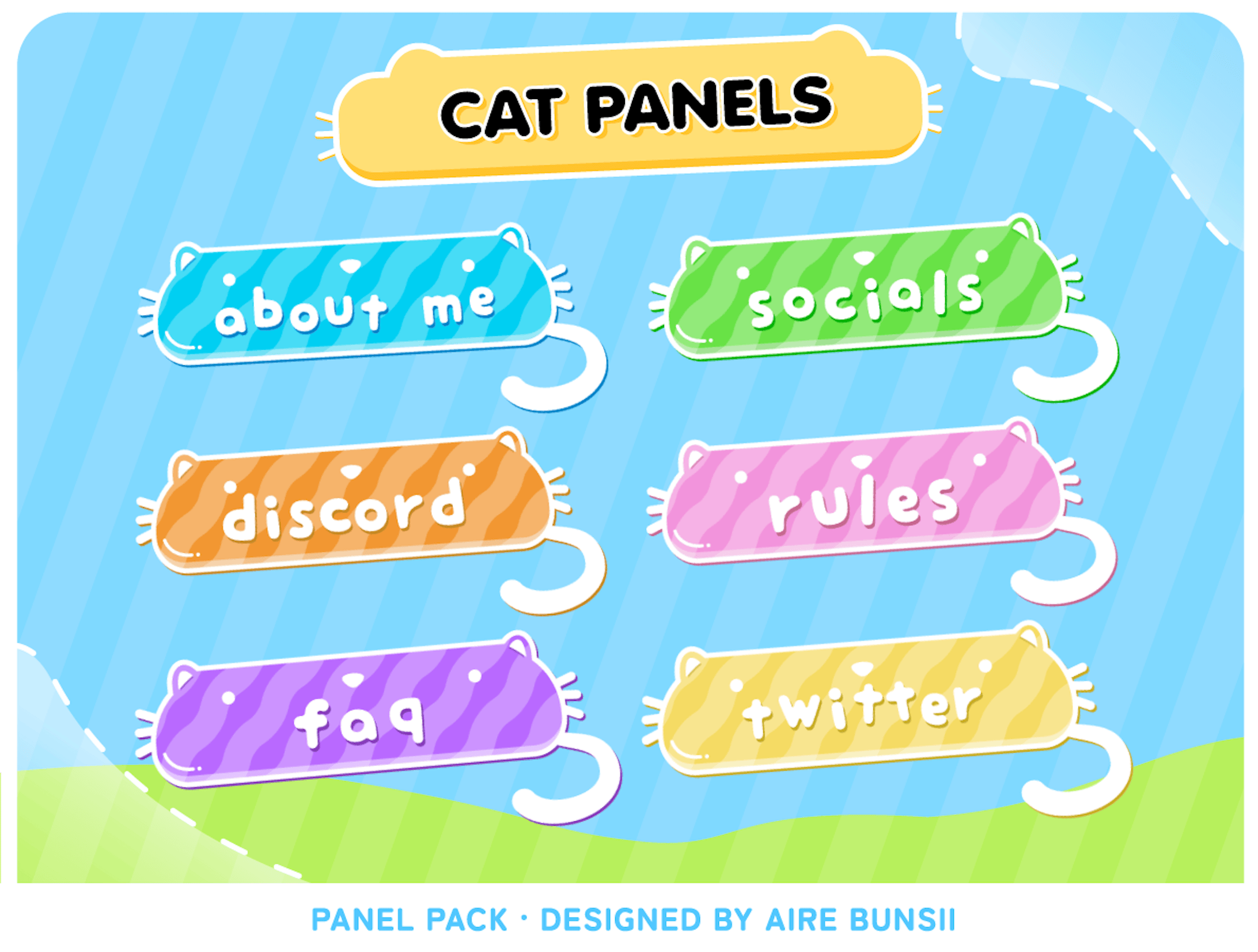 Cats - Twitch Panel Pack