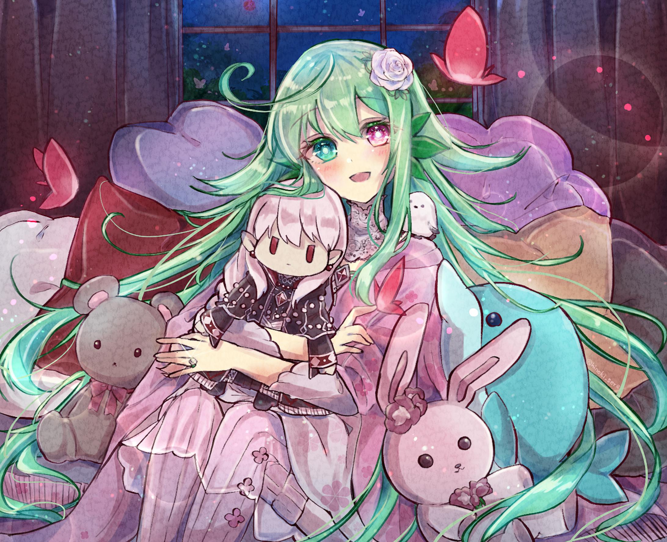 ぬいぐるみに囲まれる夜